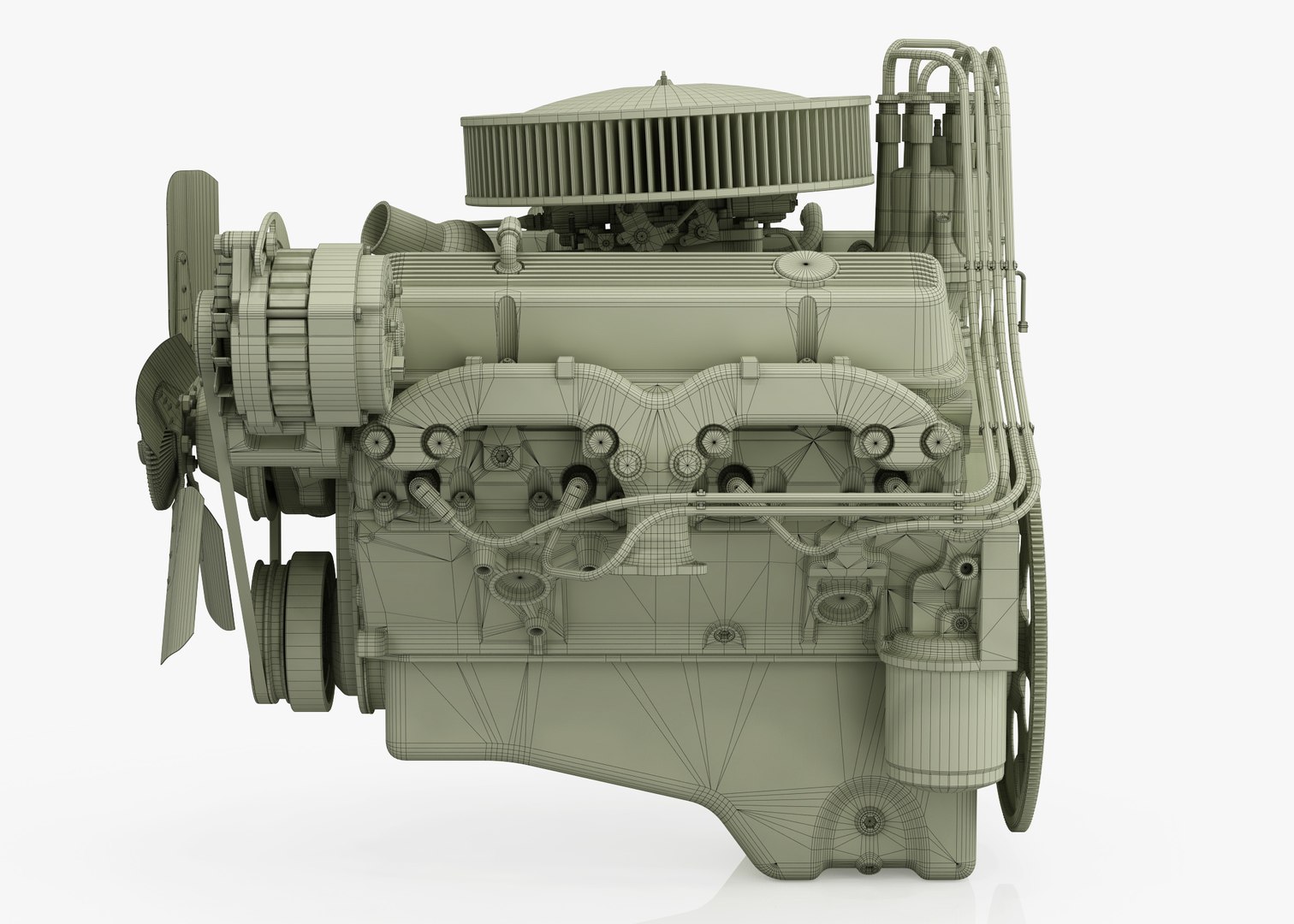 3D Model Chevrolet 350 Small-block V8 - TurboSquid 1293430