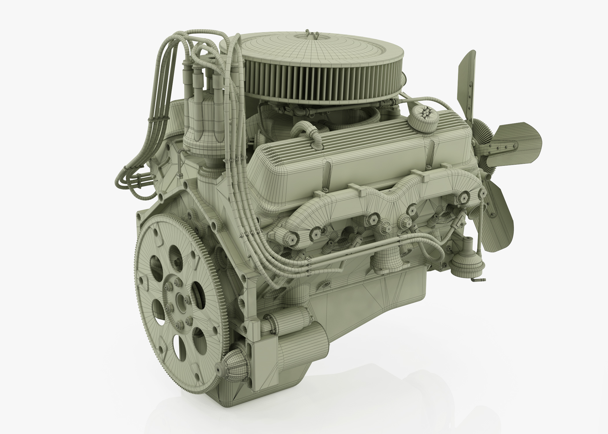 3D model chevrolet 350 small-block v8 - TurboSquid 1293430