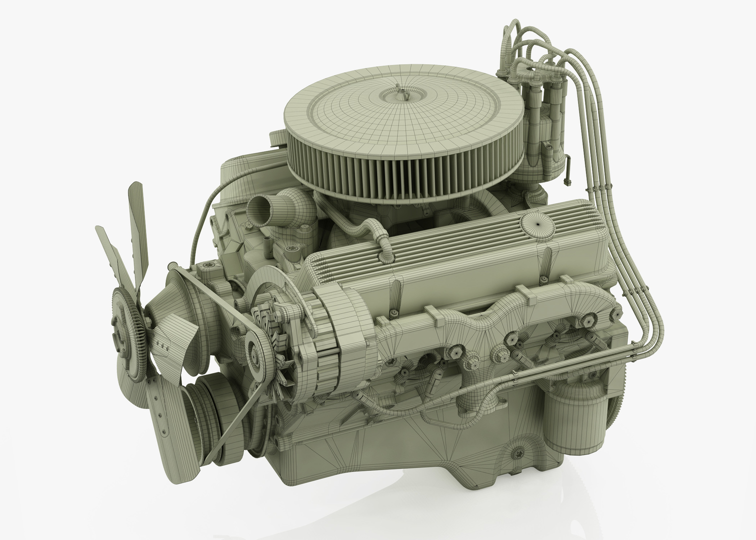 3D model chevrolet 350 small-block v8 - TurboSquid 1293430