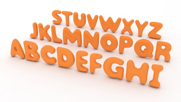 3D alphabet numbers model - TurboSquid 1226933