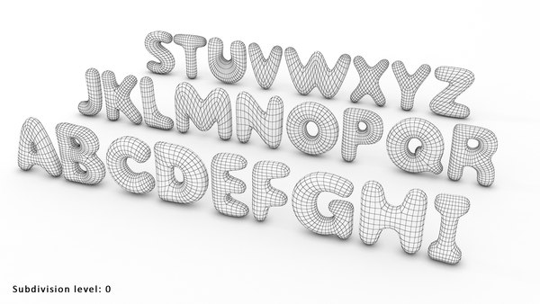 3D alphabet numbers model - TurboSquid 1226933