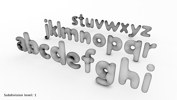 3D alphabet numbers model - TurboSquid 1226933