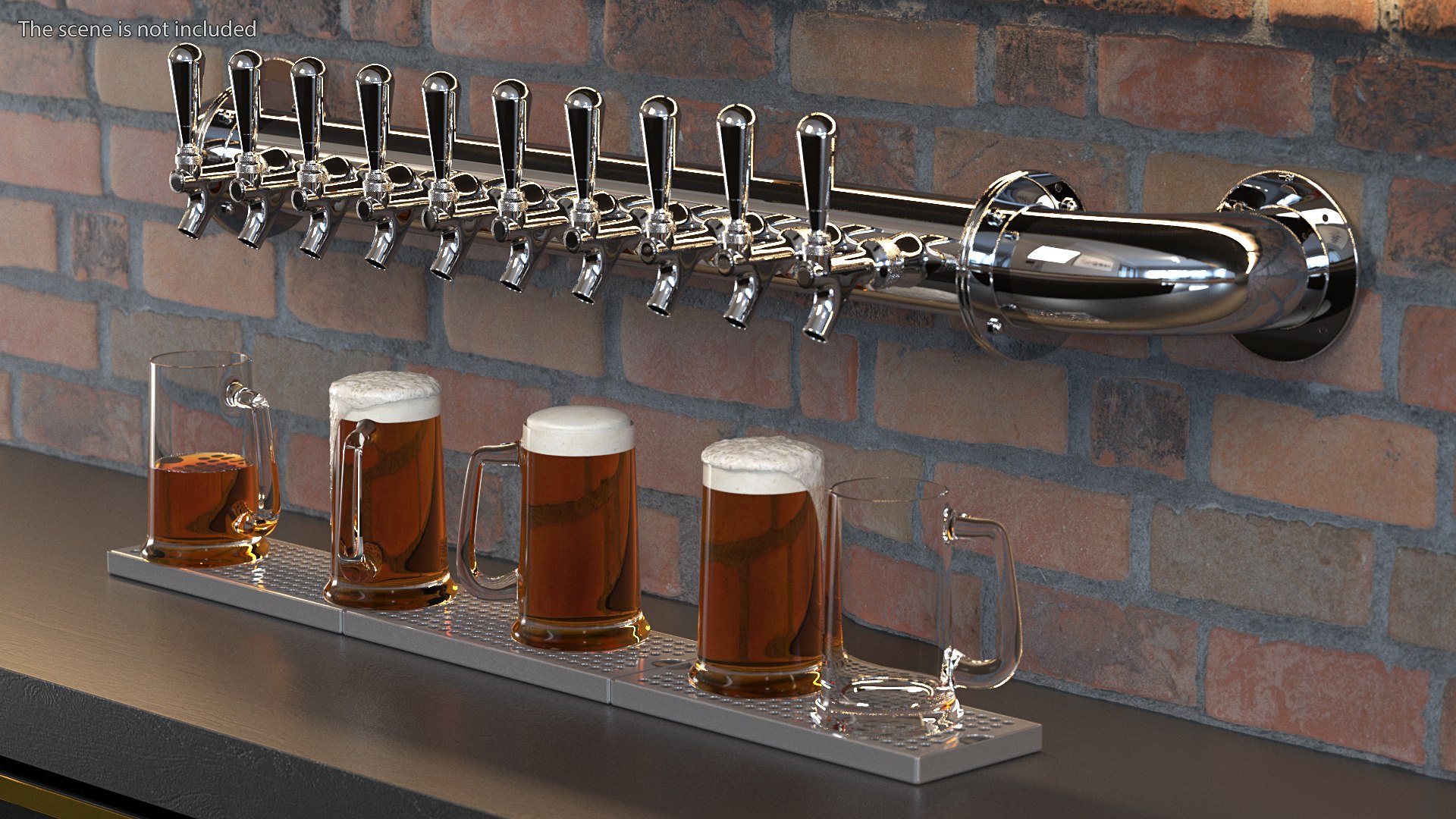 3D Wall Mount Beer Dispensers - TurboSquid 1691534