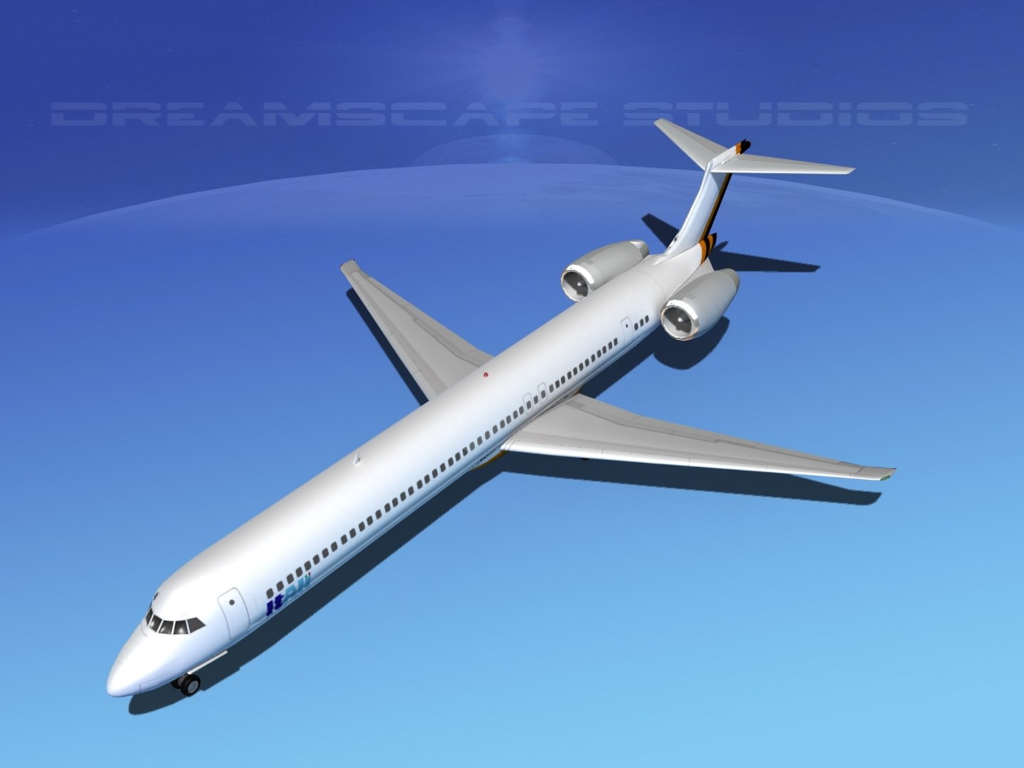 3d Mcdonnell Douglas Md-80 Airliners Model