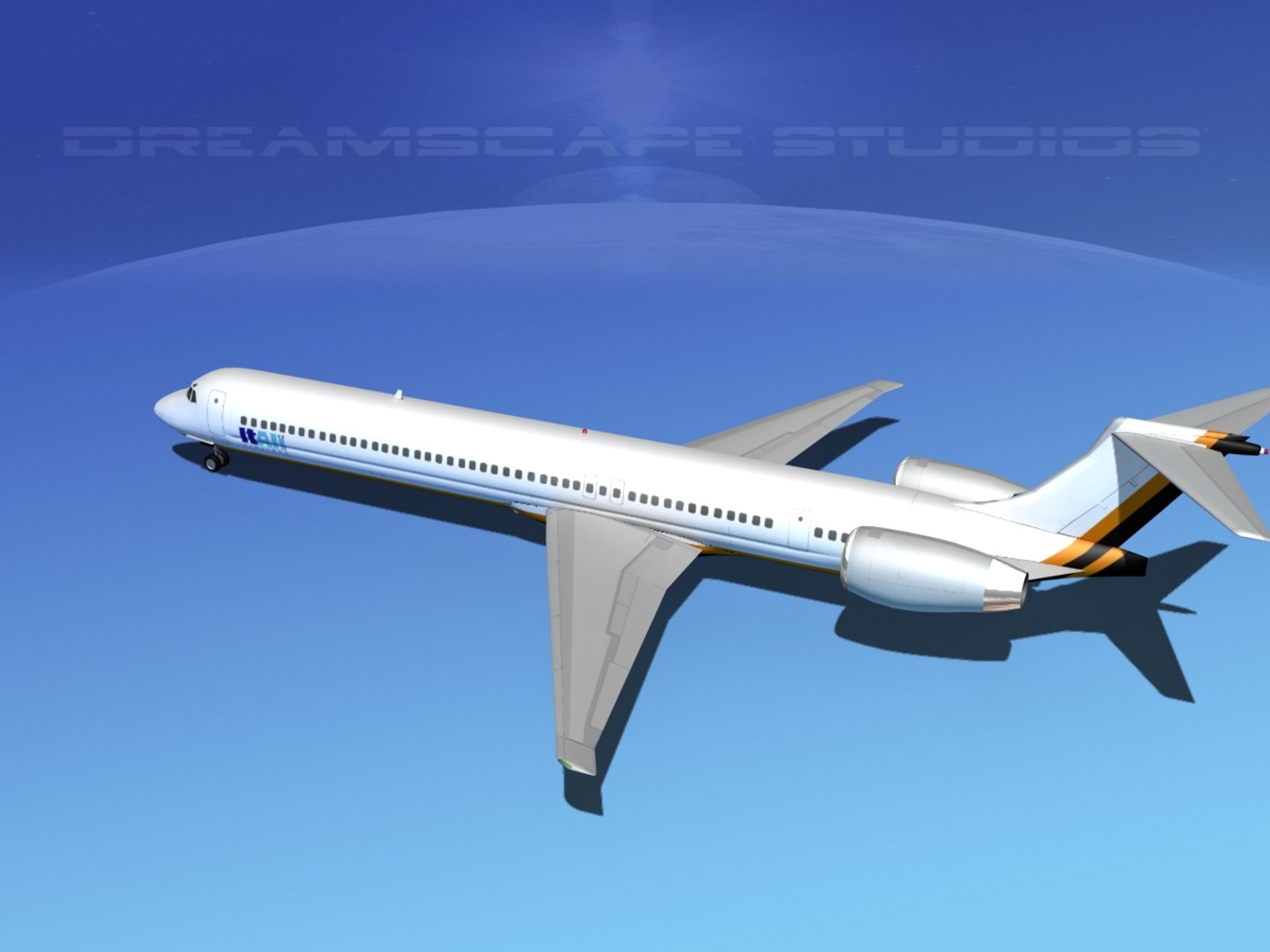 3d Mcdonnell Douglas Md-80 Airliners Model