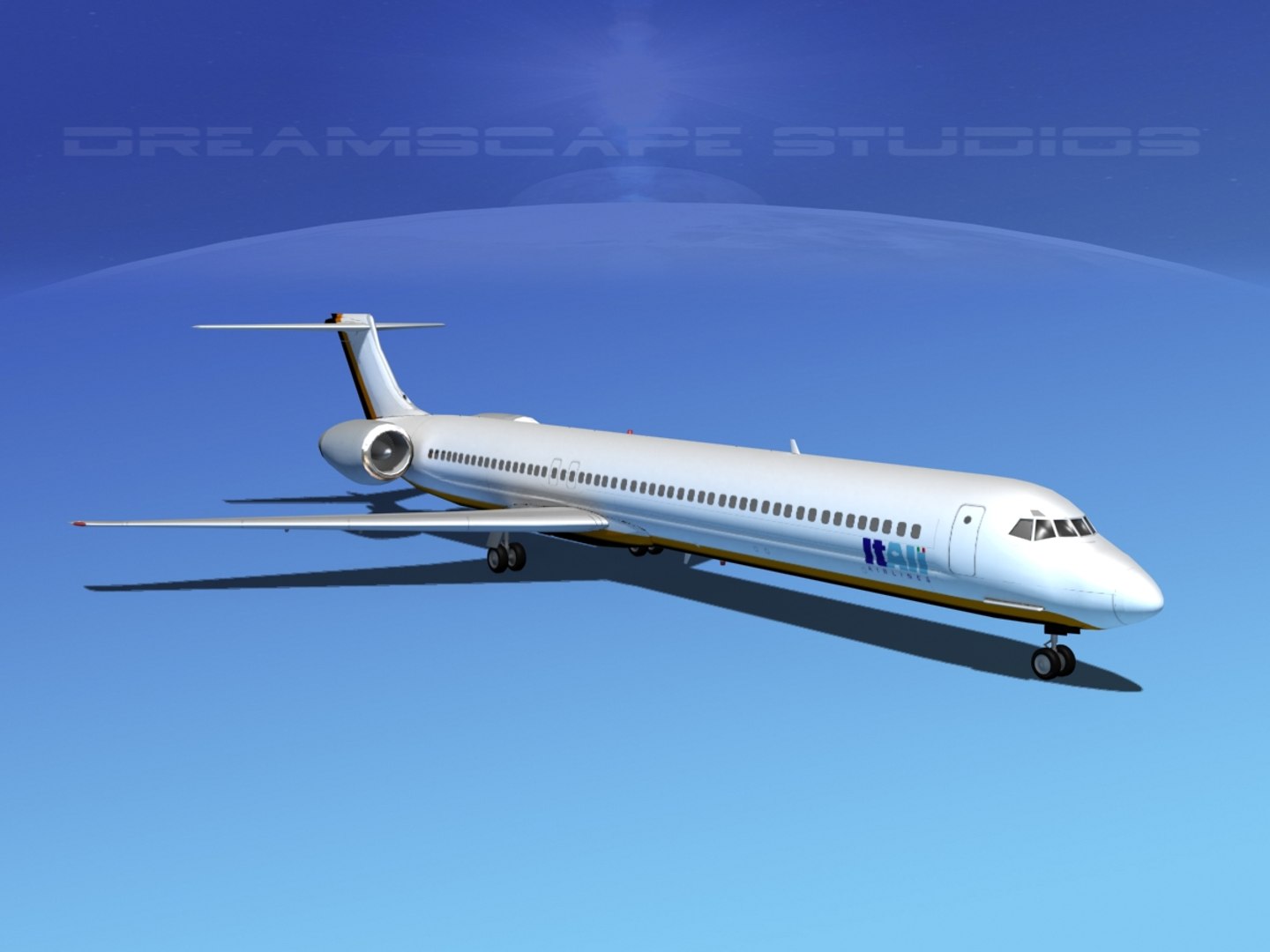 3d Mcdonnell Douglas Md-80 Airliners Model