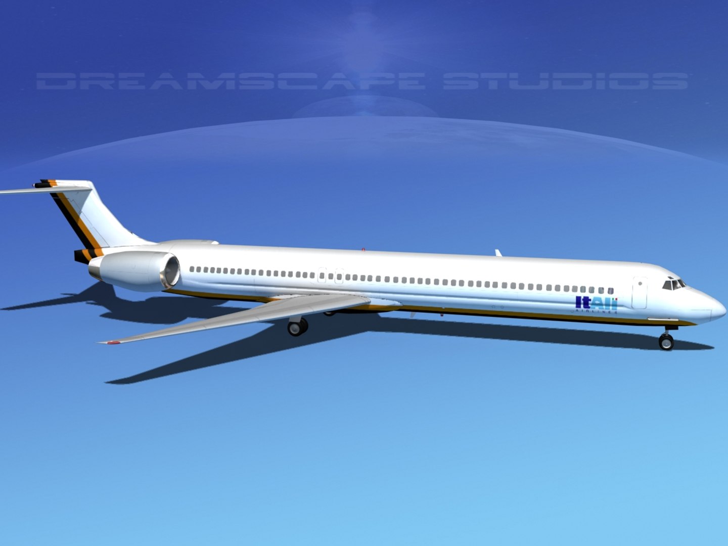 3d Mcdonnell Douglas Md-80 Airliners Model