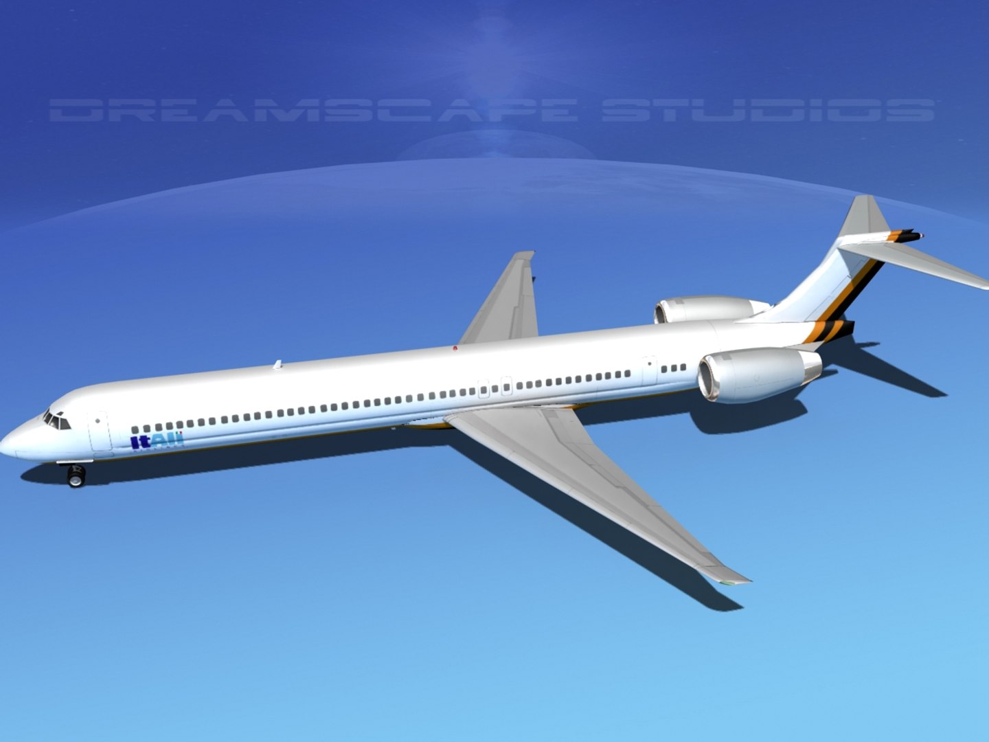3d Mcdonnell Douglas Md-80 Airliners Model