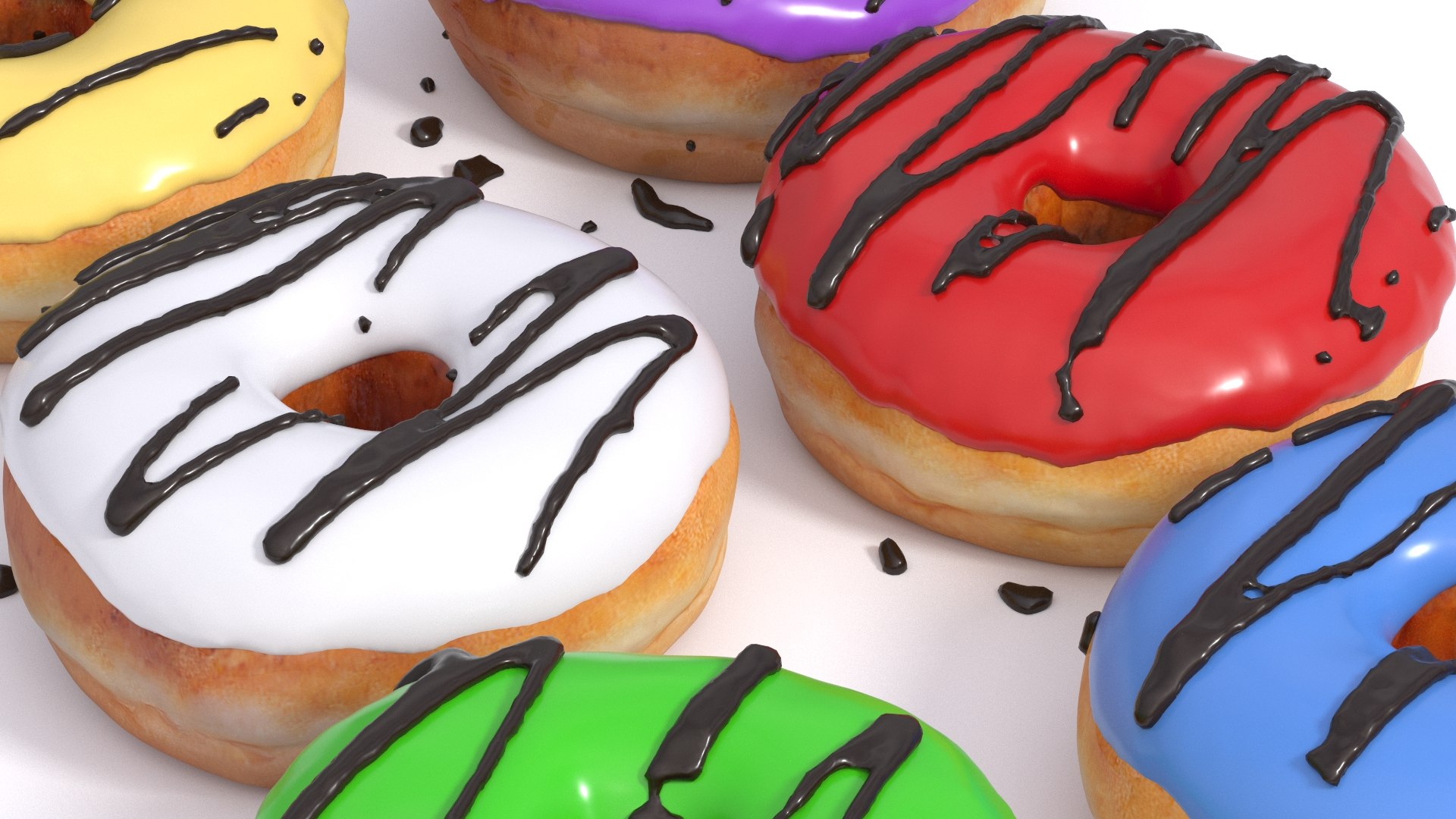 3D Donuts Model - TurboSquid 1885525