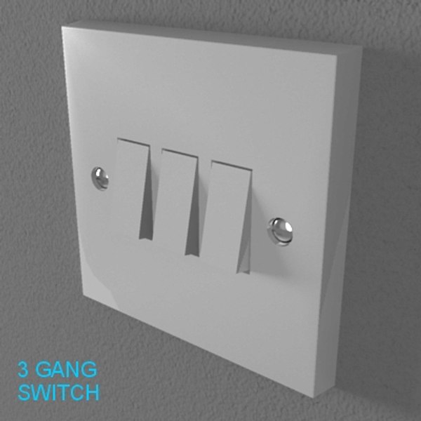 3ds max white plastic switches sockets