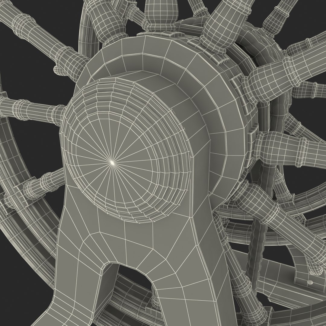 Ship Wheel 3d Model