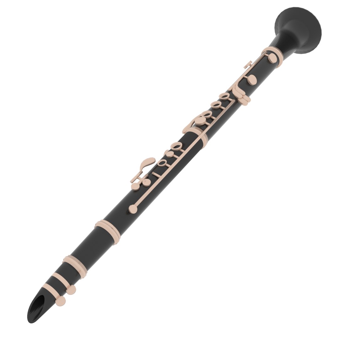 3D Cartoon Clarinet Model - TurboSquid 2263371