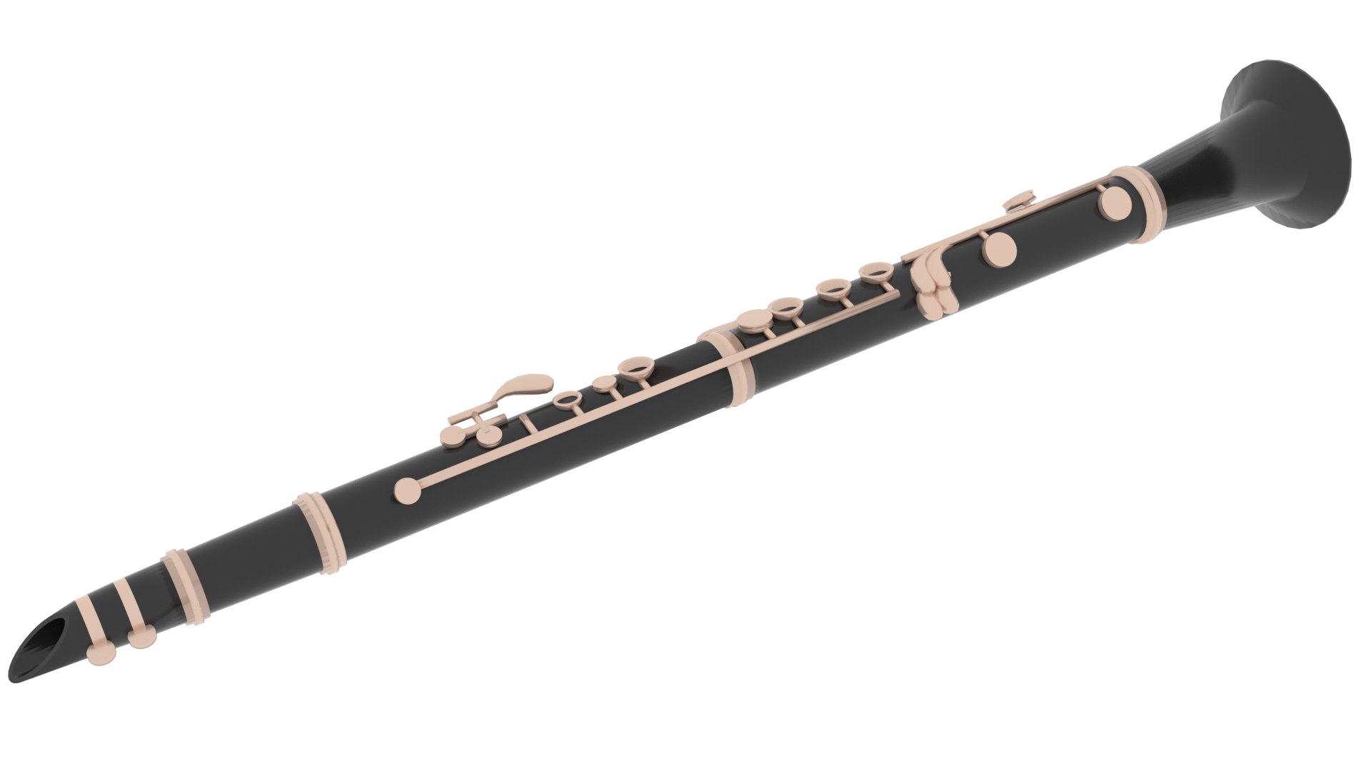 3D Cartoon Clarinet Model - TurboSquid 2263371