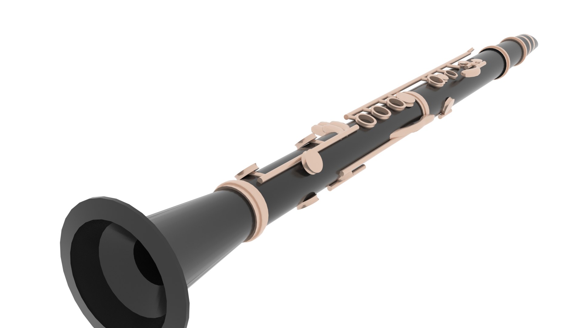 3D Cartoon Clarinet Model - TurboSquid 2263371