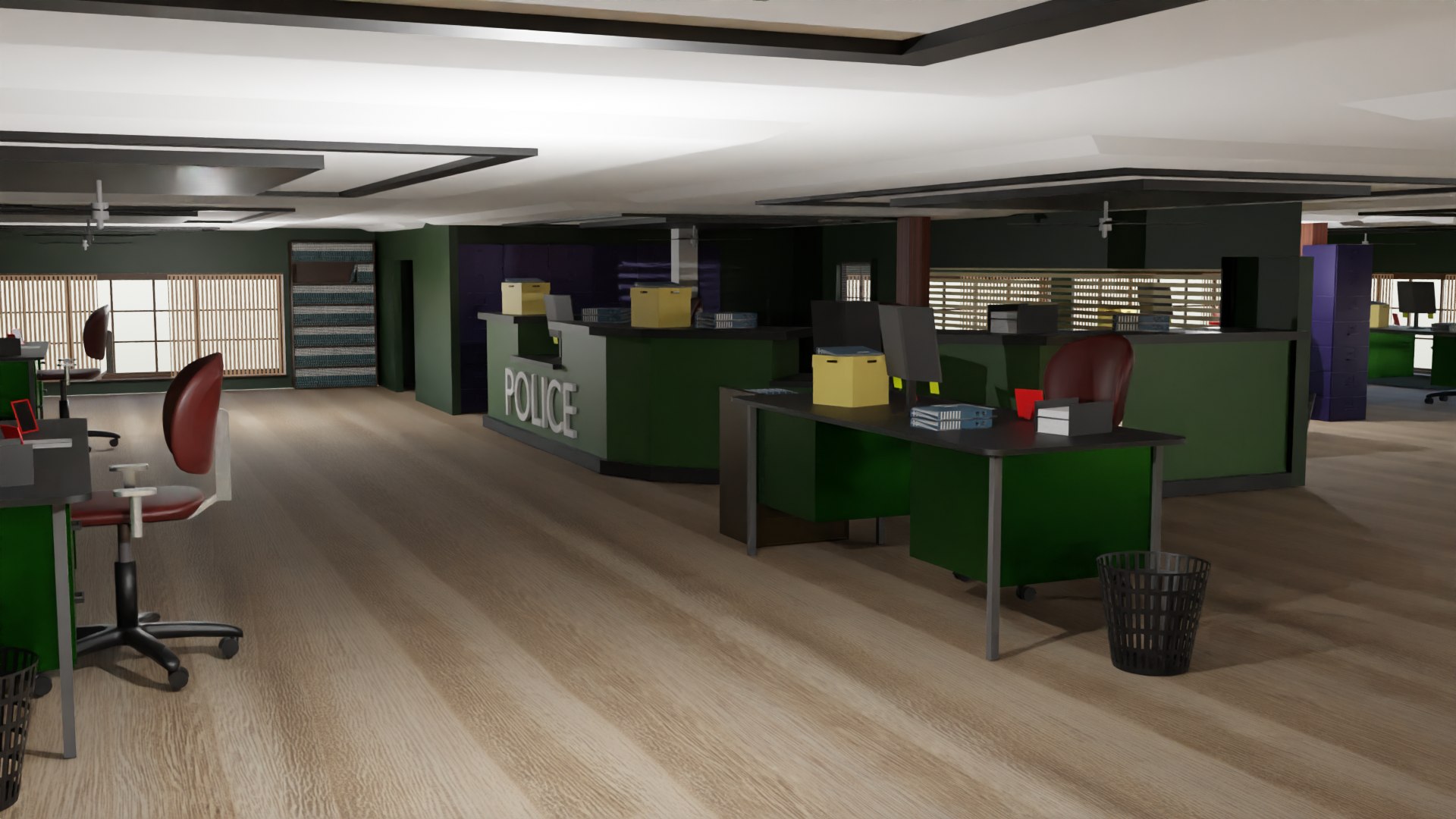 Police Station Interior Model - TurboSquid 2158064