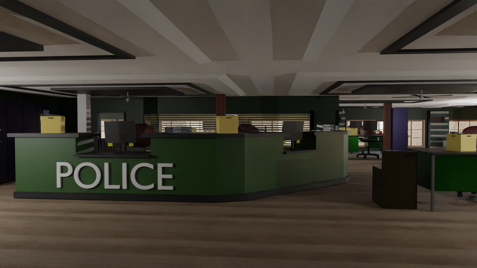 Police Station Interior Model - TurboSquid 2158064