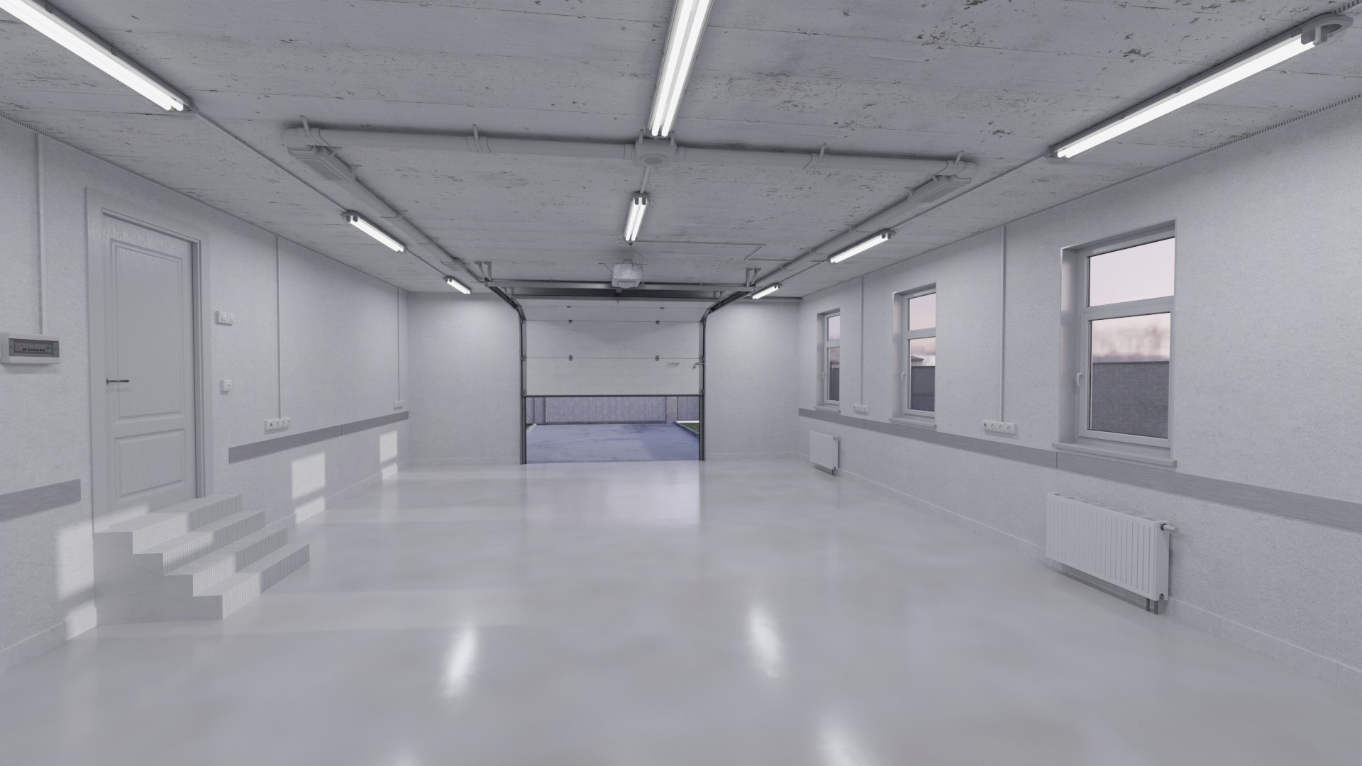 Home Garage Base Interior 1 Blender 3D Model - TurboSquid 2116519