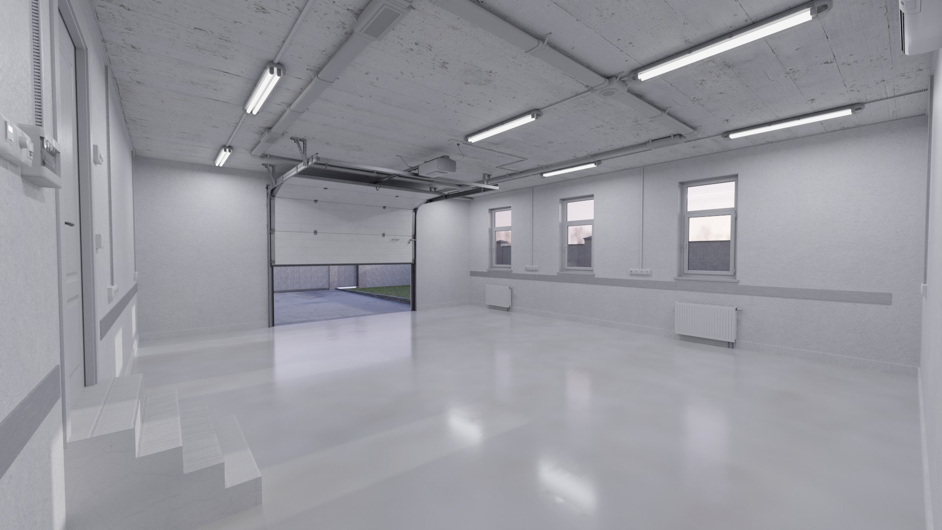 Home Garage Base Interior 1 Blender 3D Model - TurboSquid 2116519