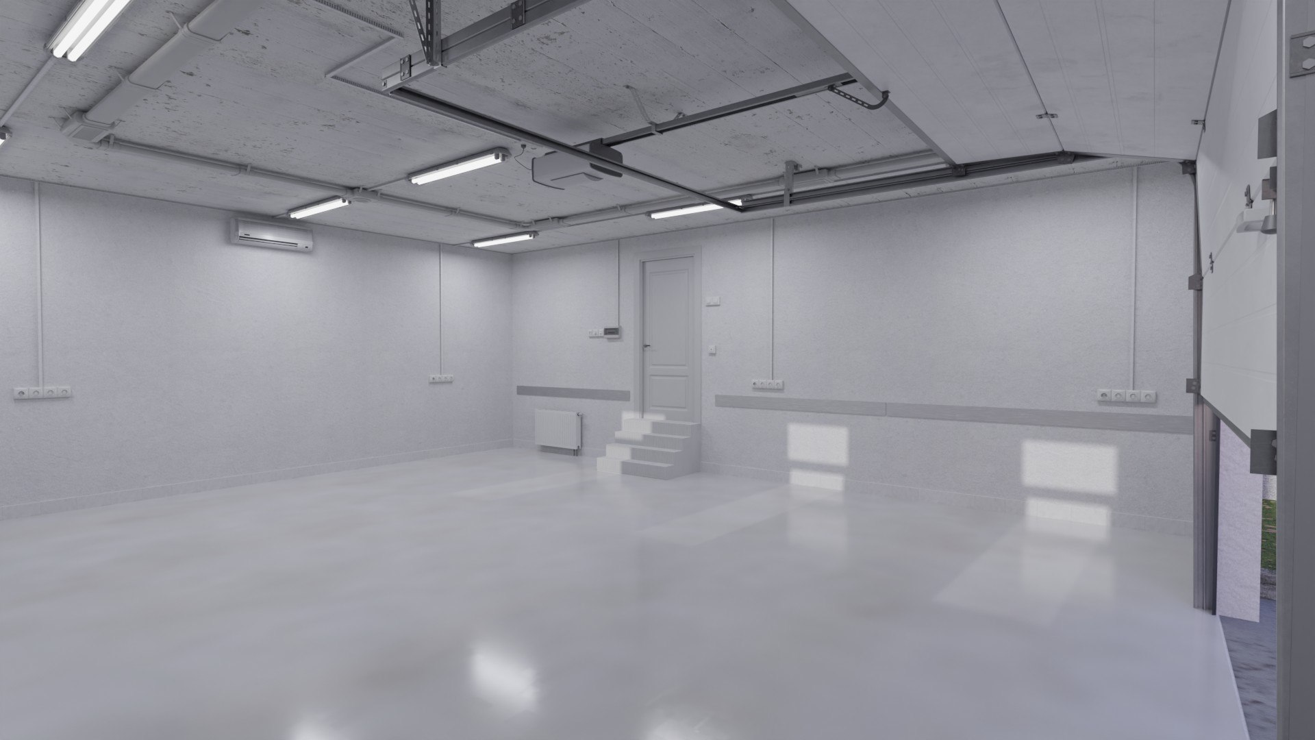 Home Garage Base Interior 1 Blender 3D Model - TurboSquid 2116519