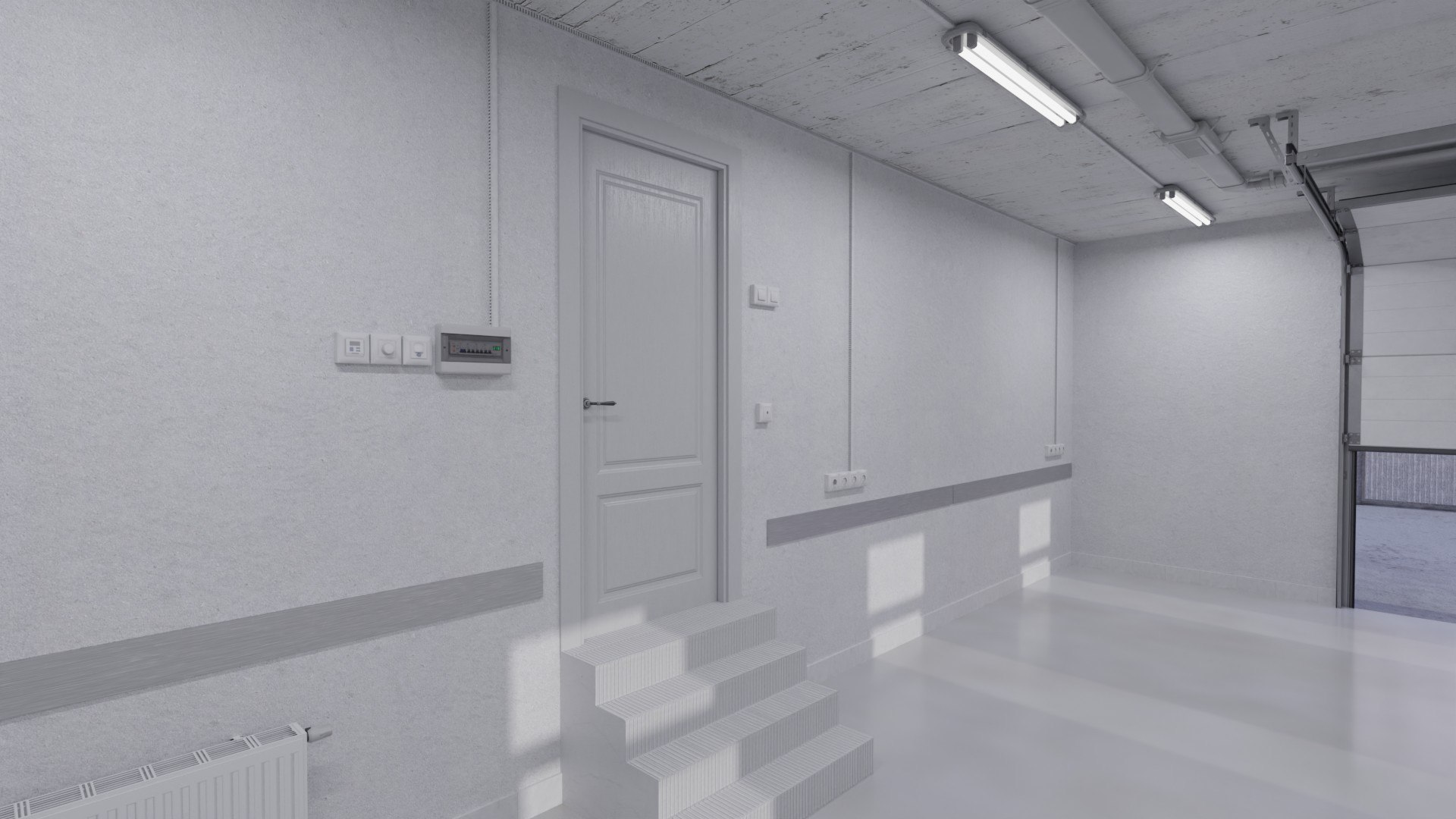 Home Garage Base Interior 1 Blender 3D Model - TurboSquid 2116519
