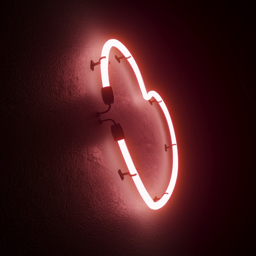 Neon Heart Lamp 3D Model - TurboSquid 2138624
