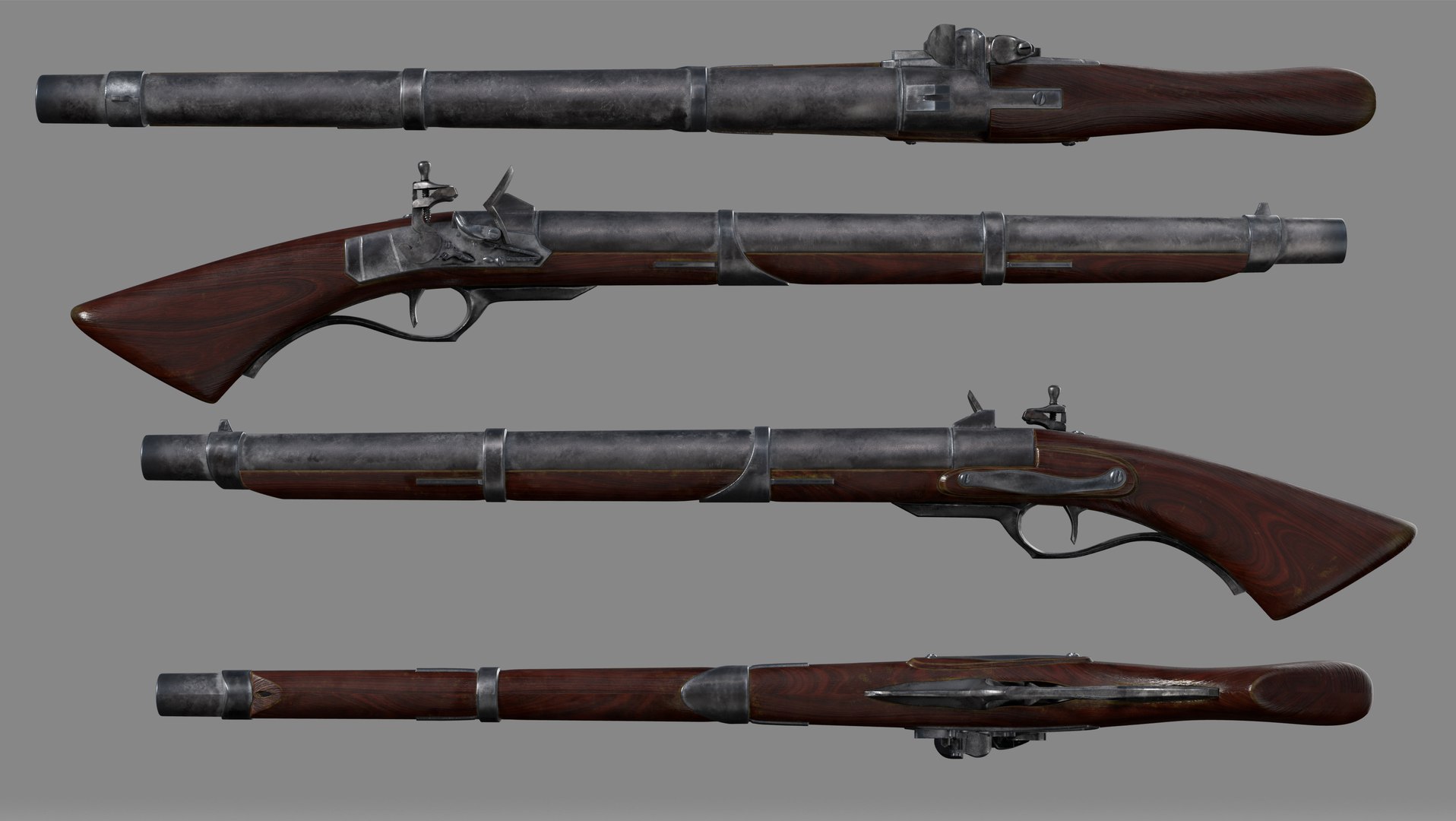 Gun Musket 3D - TurboSquid 1642075