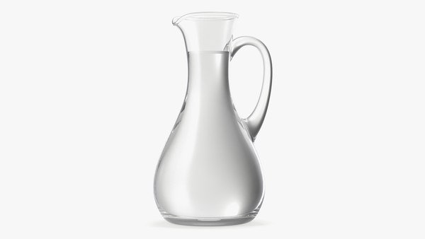 Glass Jug Narrow Neck With Water 3D model - TurboSquid 1907004