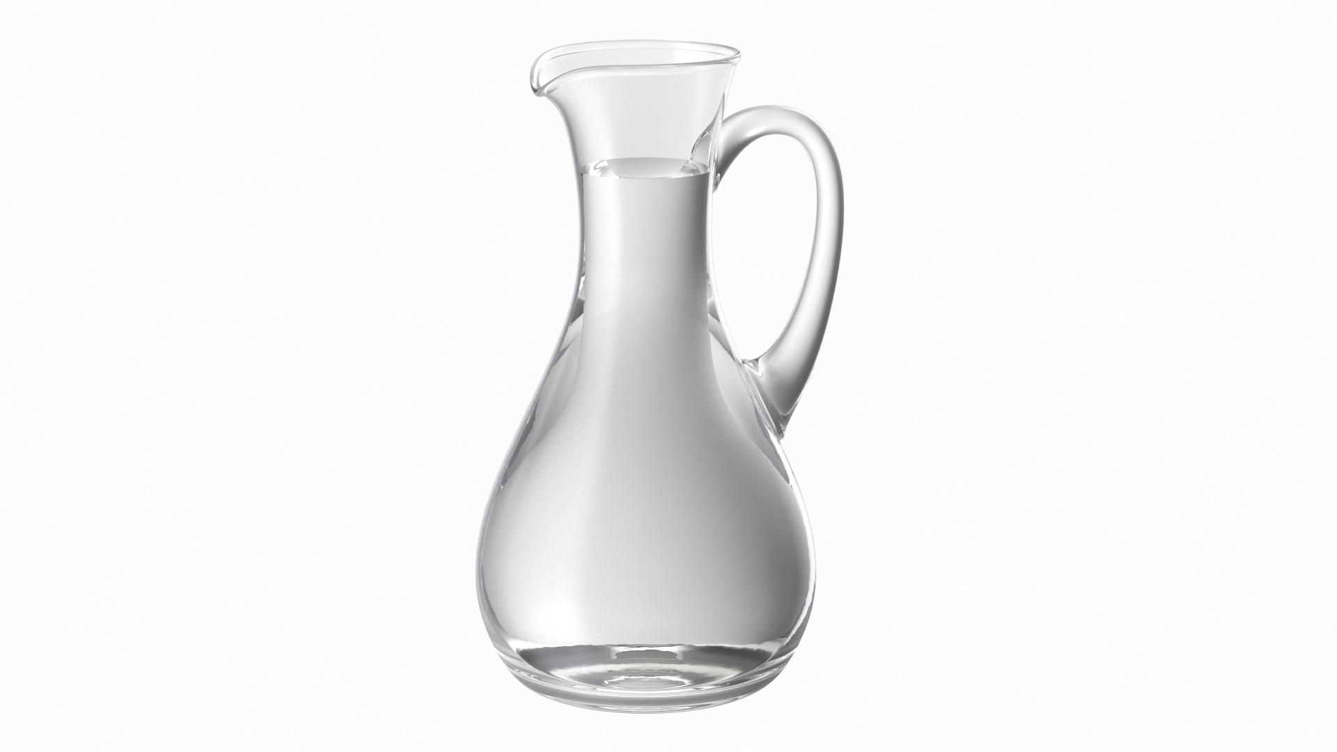 Glass Jug Narrow Neck With Water 3D Model - TurboSquid 1907004