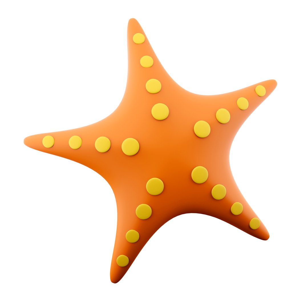 3d brown Starfish icon 3D - TurboSquid 2055923