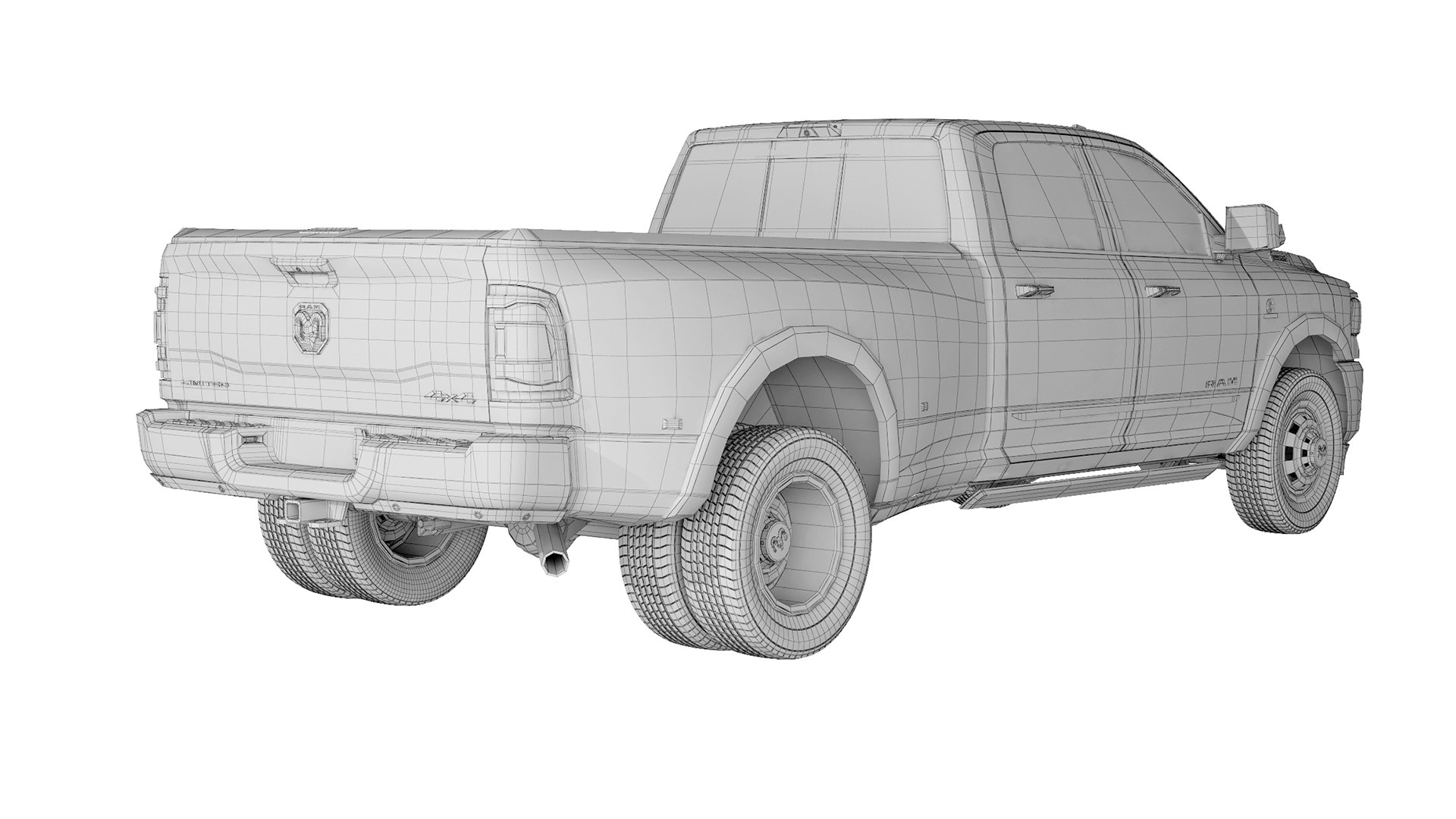 3D Model Dodge Ram 3500 HD Limited 2019 - TurboSquid 1898588