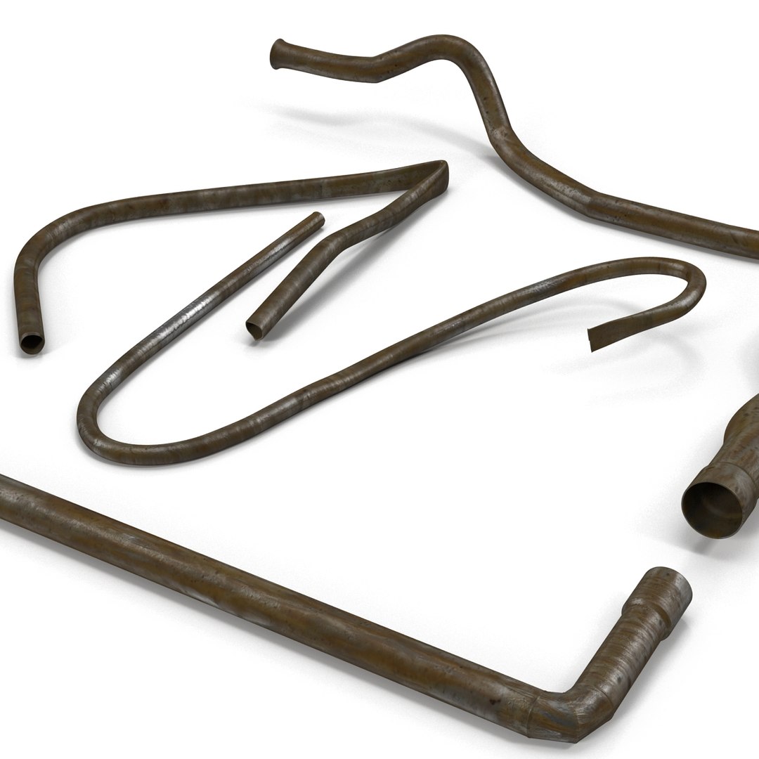 broken iron pipes set 3ds