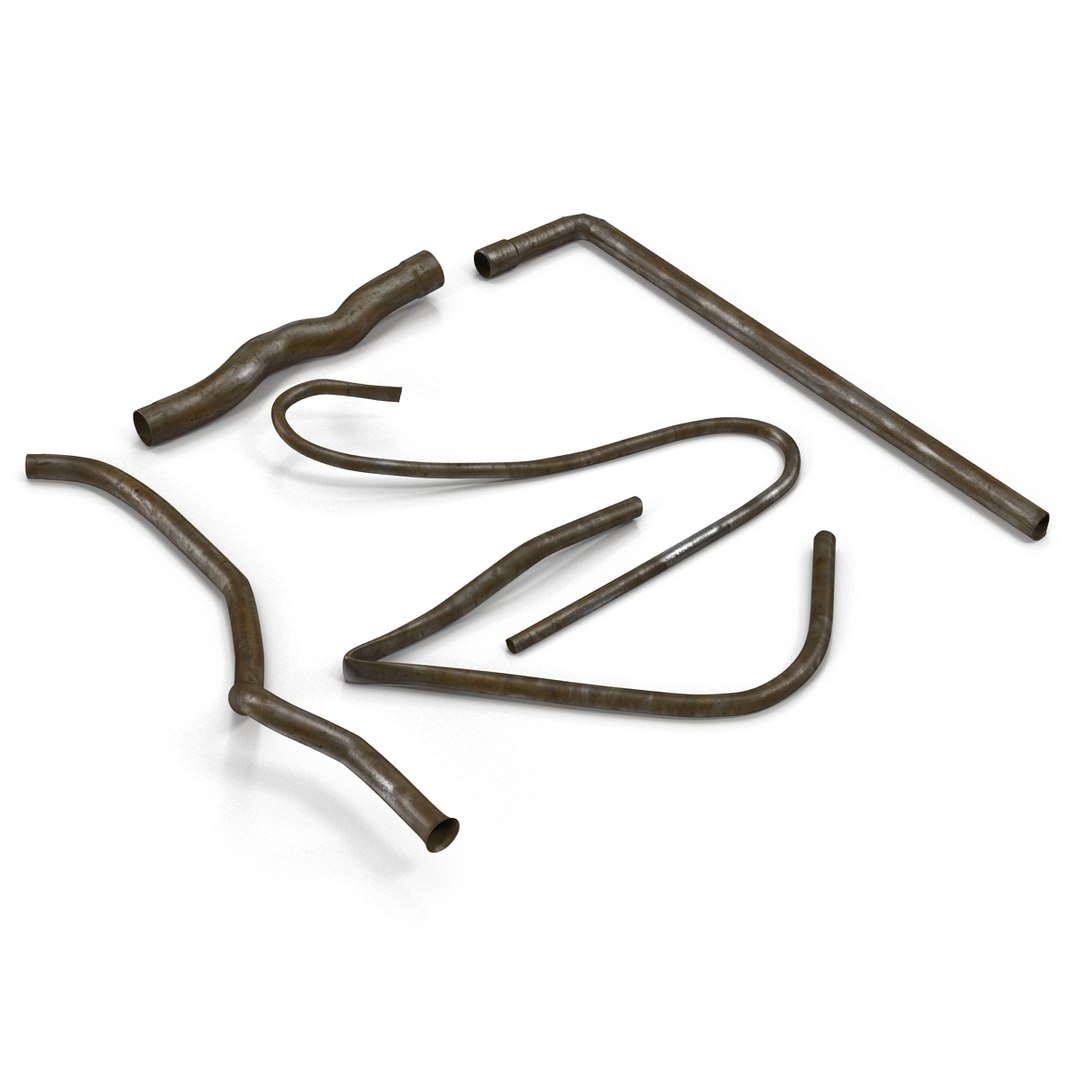 broken iron pipes set 3ds