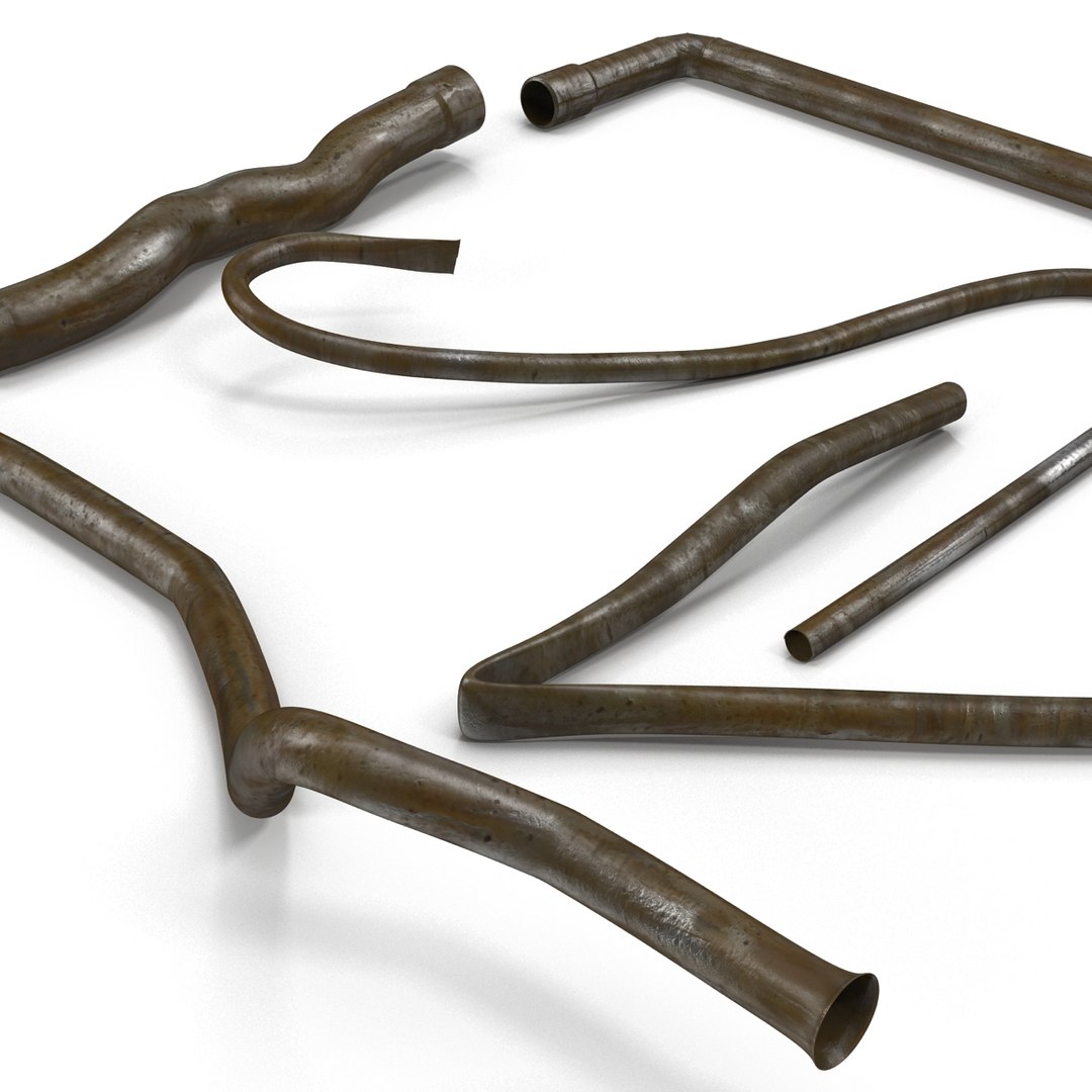 broken iron pipes set 3ds