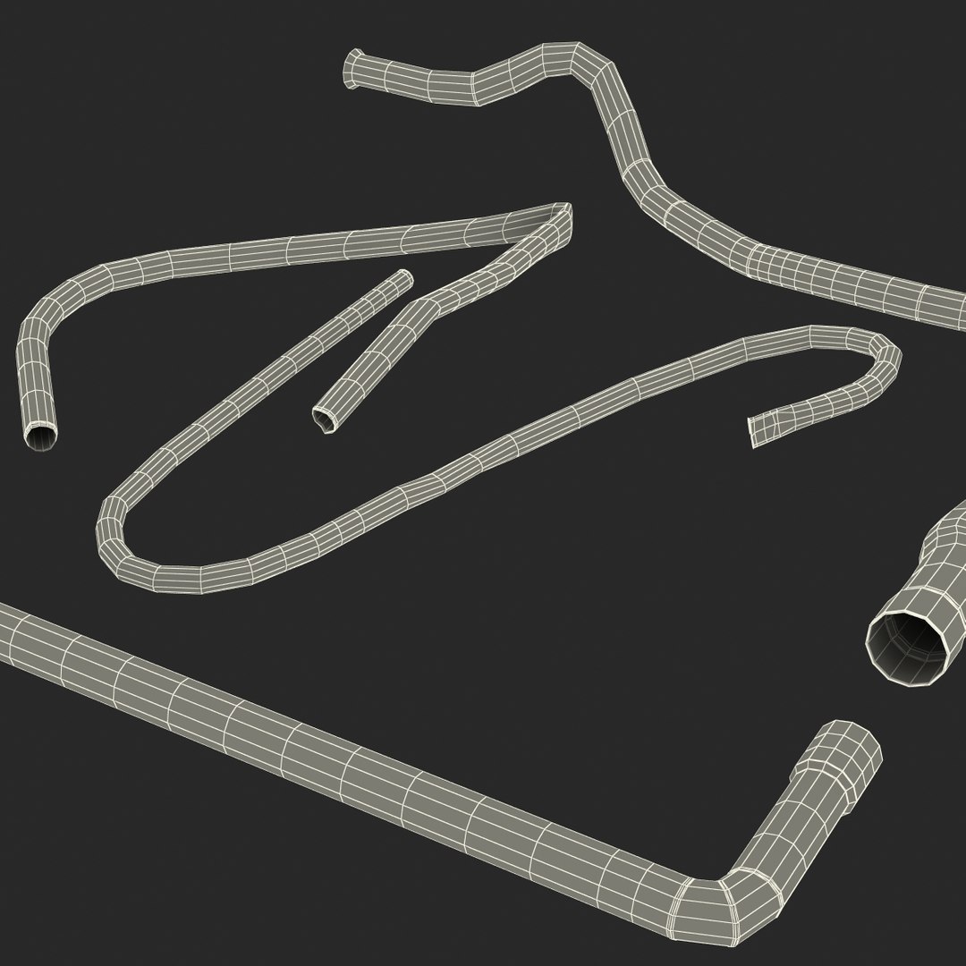 broken iron pipes set 3ds