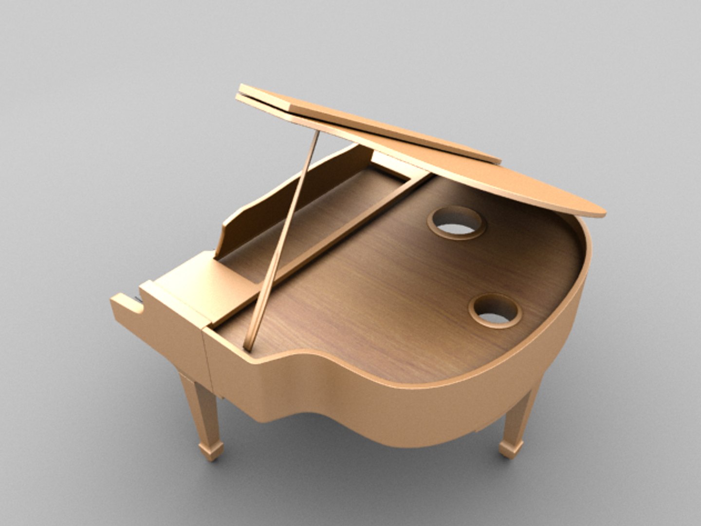 classic piano 3d model