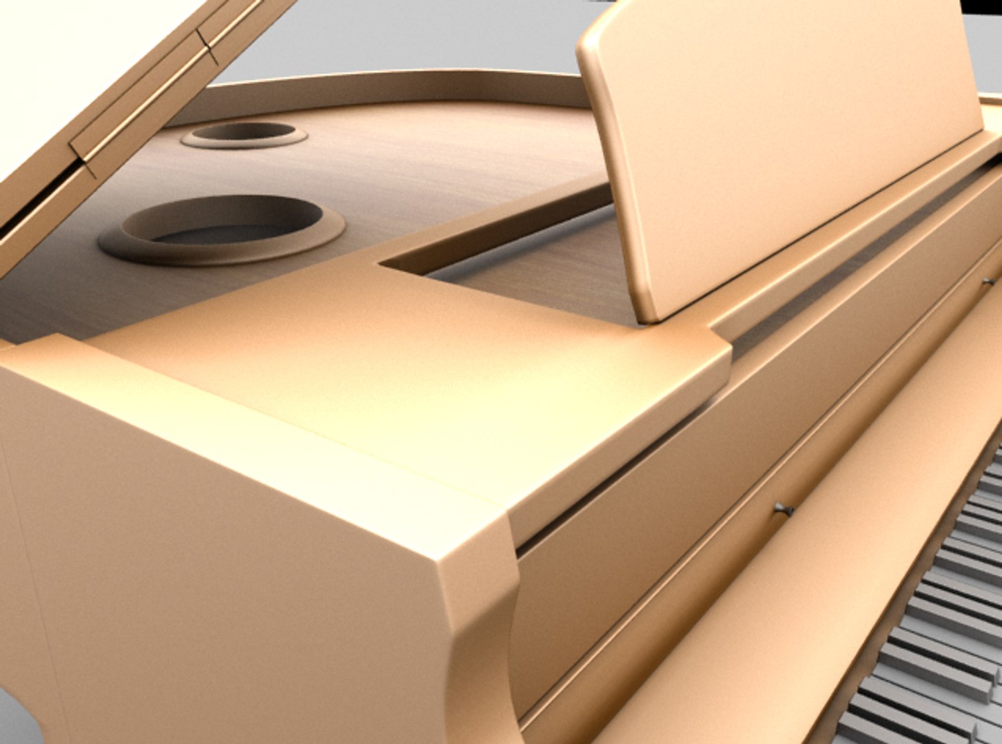 classic piano 3d model