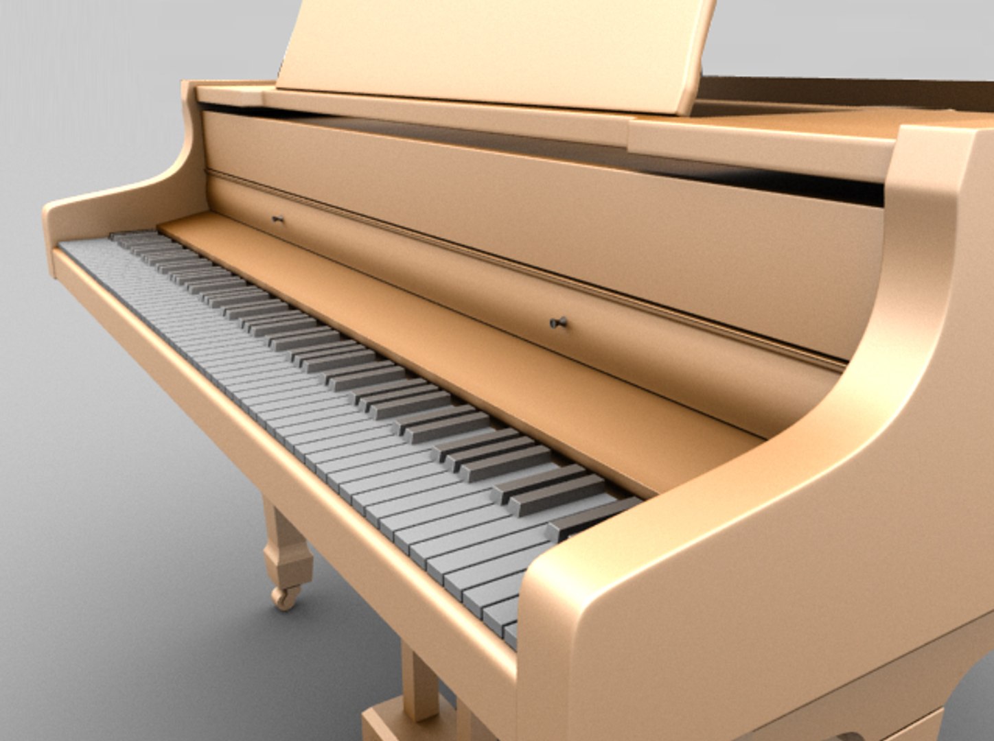 classic piano 3d model