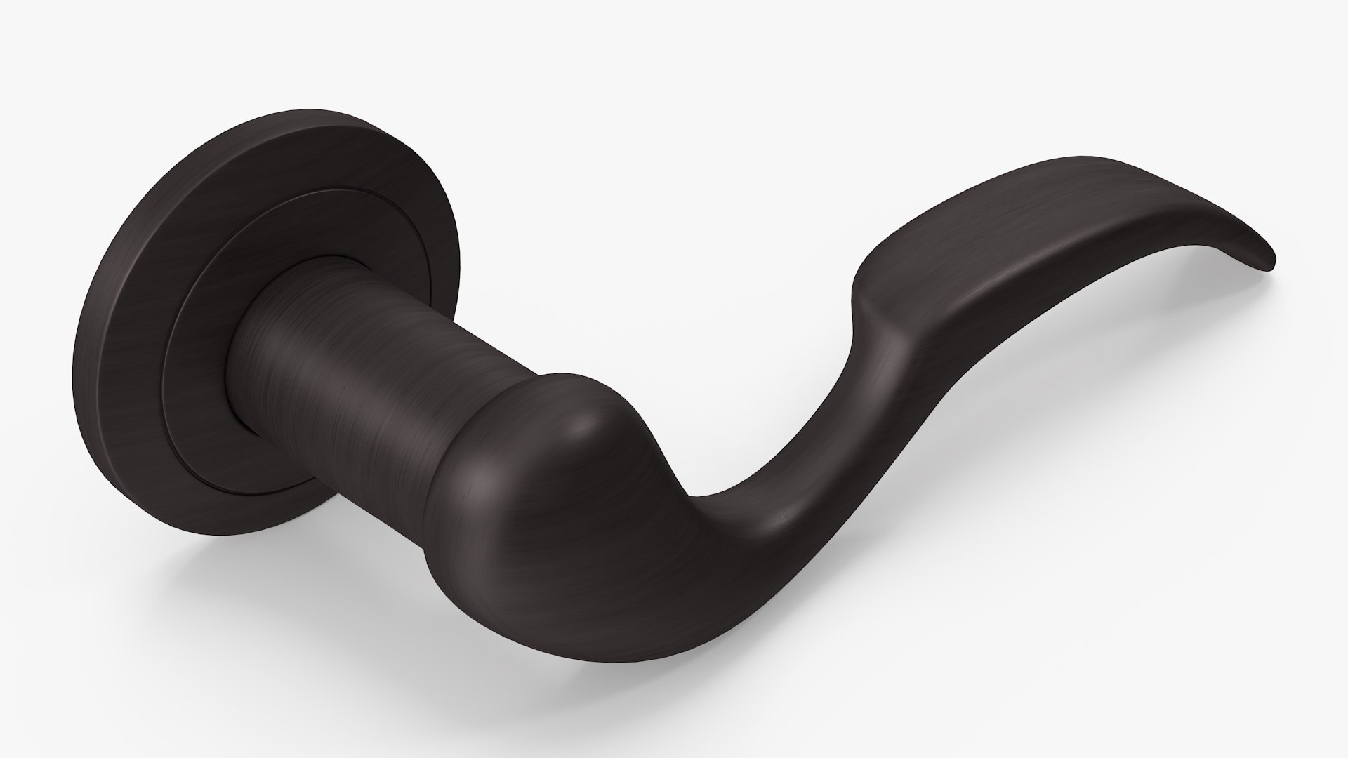 Dark Bronze Curly Door Handles 3D Model - TurboSquid 1995791