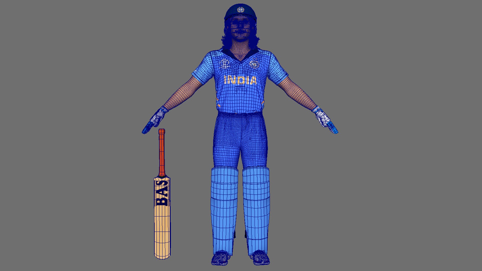 Cricket Batsman Dhoni 3D - TurboSquid 2240764