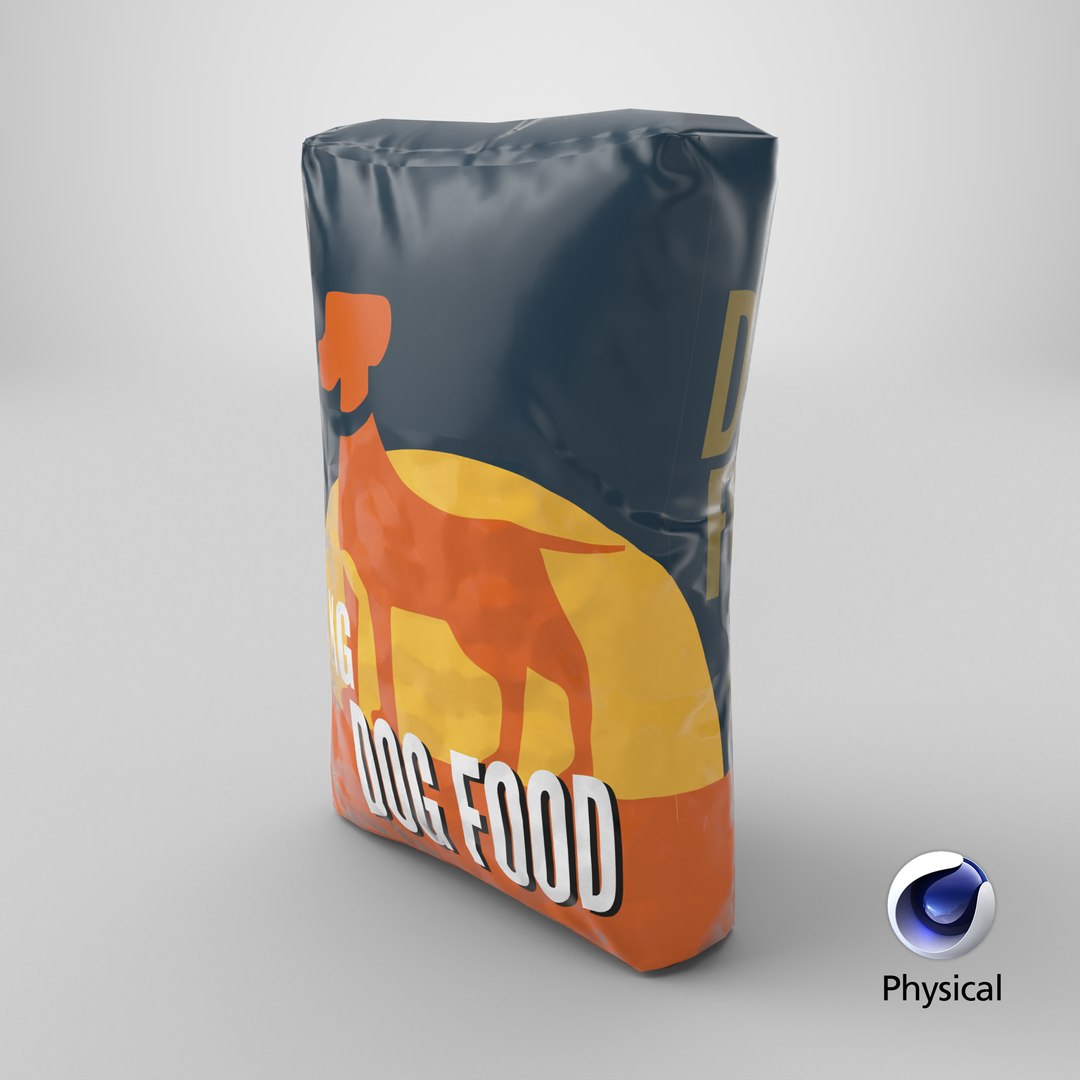 3D Model Of A Bag Of Dog Food Model - TurboSquid 2392976