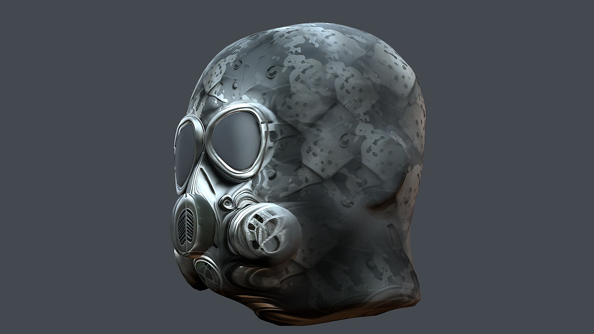 3D Gas mask protection futuristic isolated equipment 3D model model ...