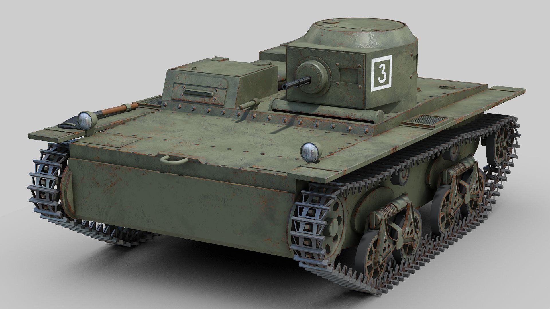 T38 Soviet Amphibious Tank Model - TurboSquid 2156520
