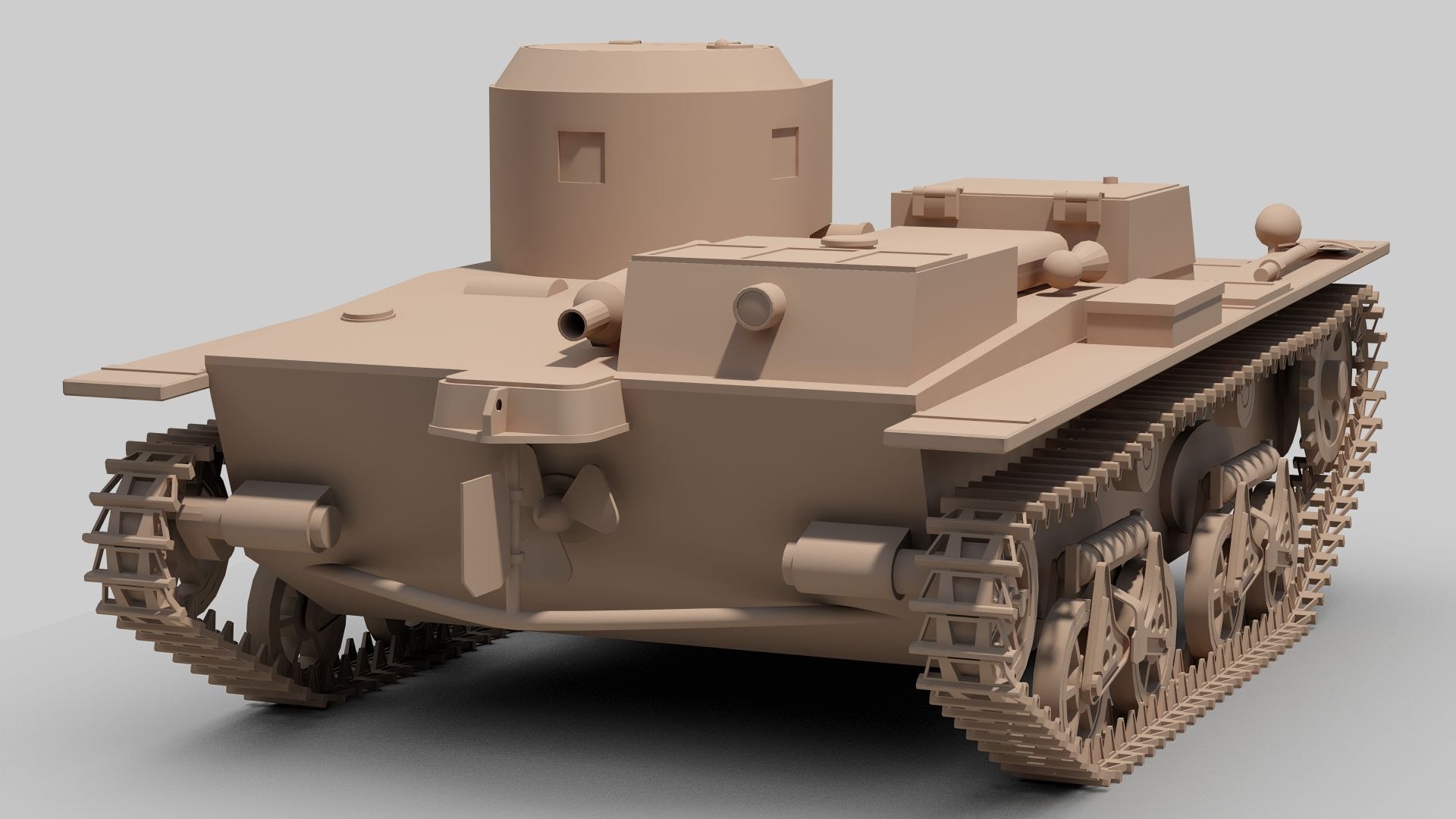 T38 Soviet Amphibious Tank Model - TurboSquid 2156520