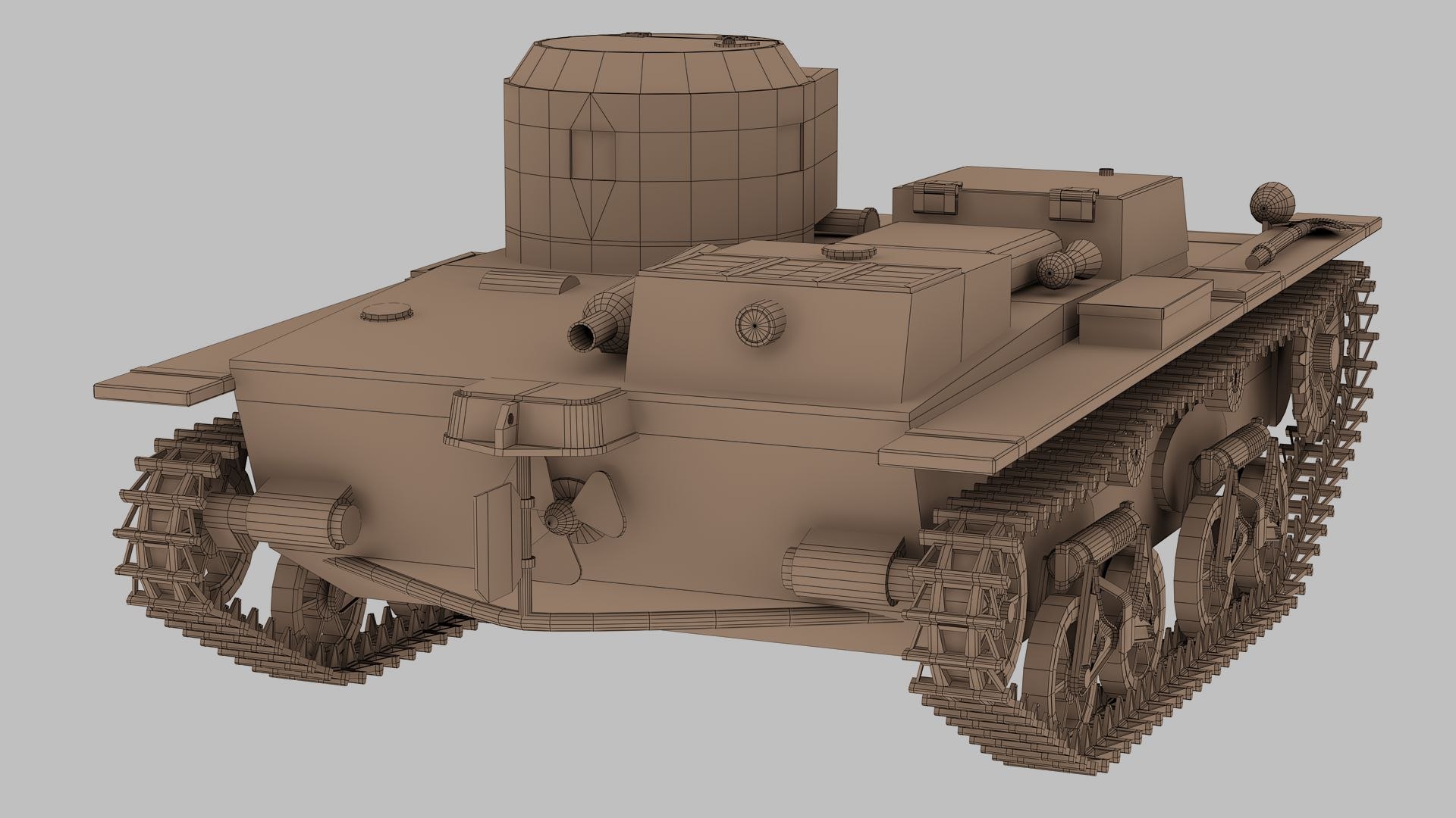 T38 Soviet Amphibious Tank Model - TurboSquid 2156520