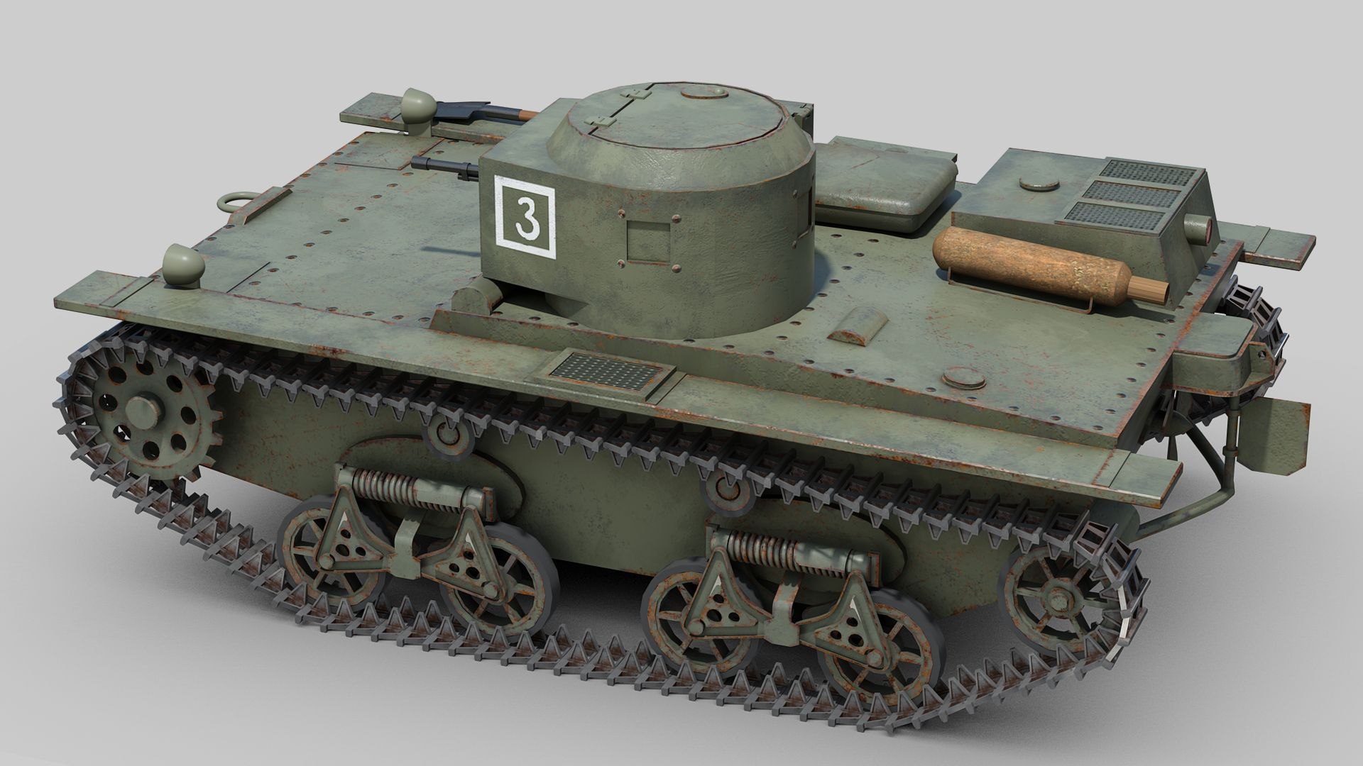 T38 Soviet Amphibious Tank Model - TurboSquid 2156520
