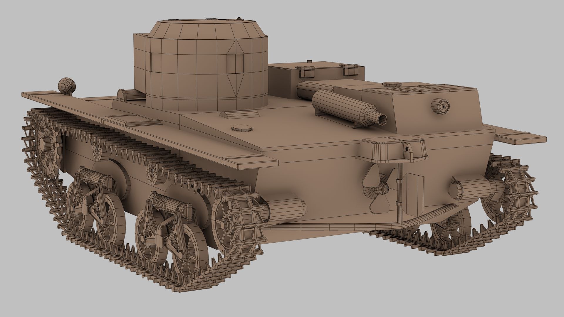 T38 Soviet Amphibious Tank Model - TurboSquid 2156520