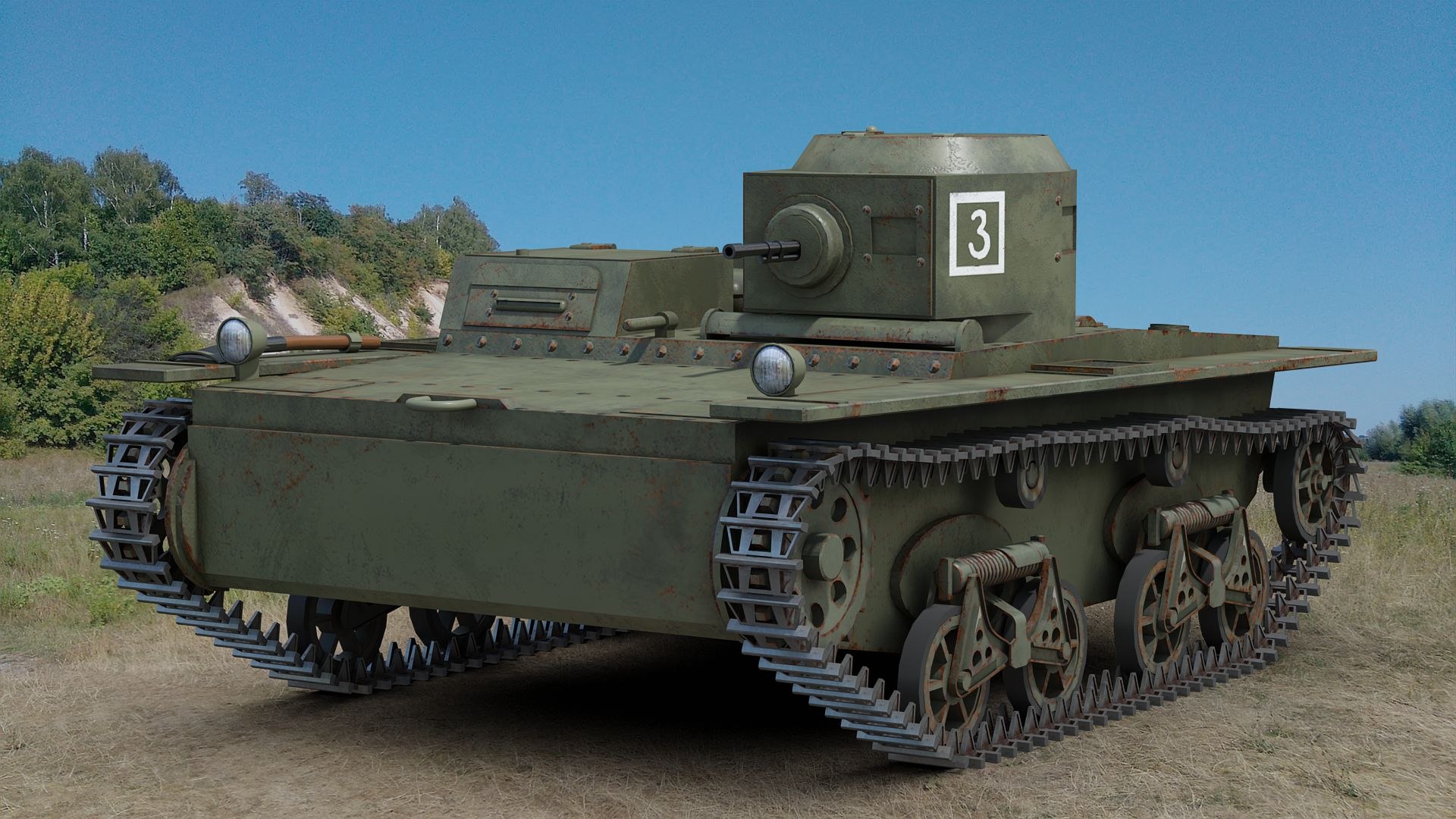 T38 Soviet Amphibious Tank model - TurboSquid 2156520