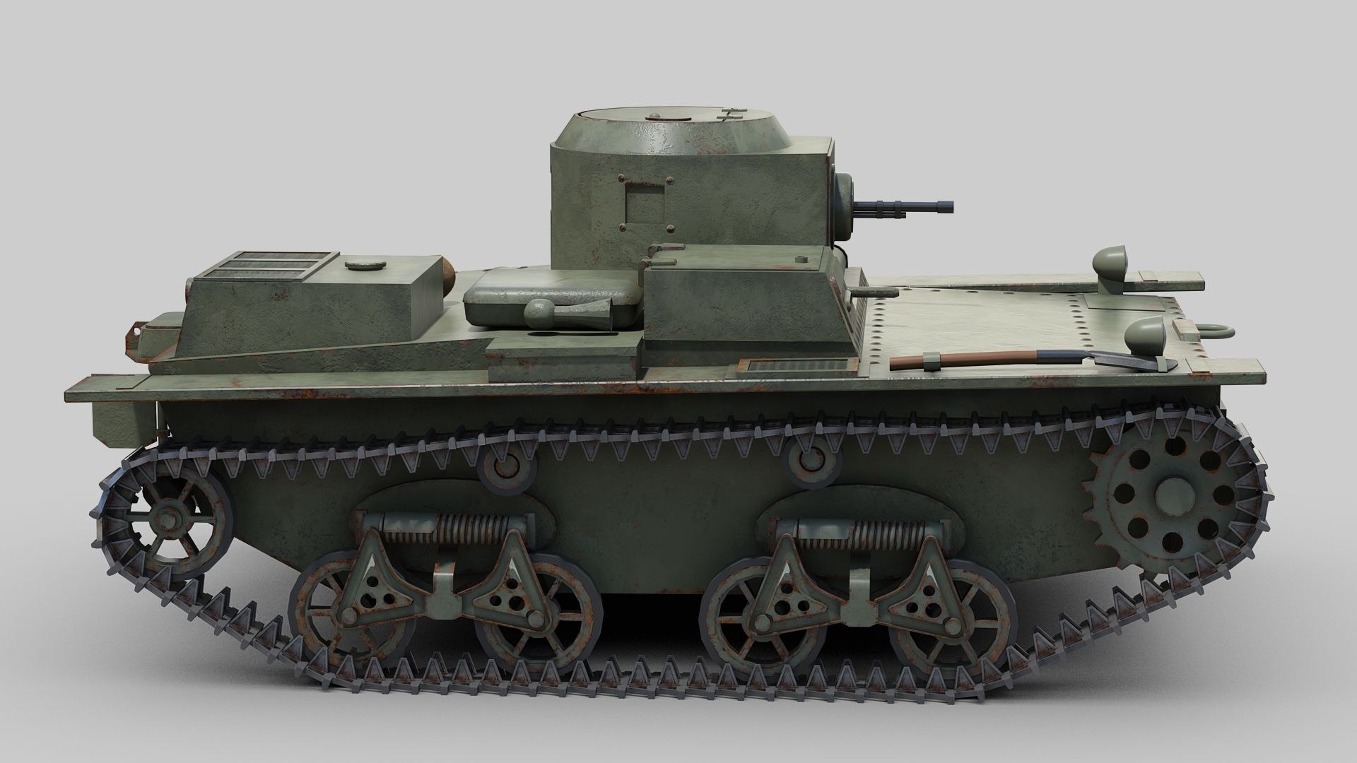 T38 Soviet Amphibious Tank Model - TurboSquid 2156520