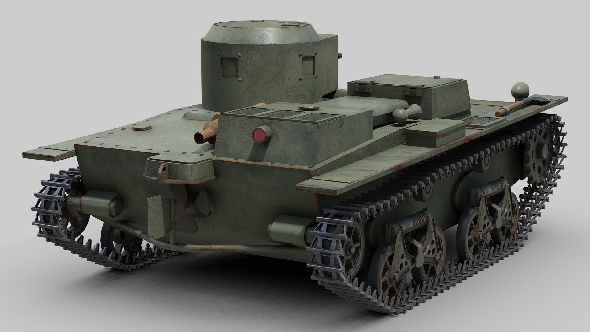 T38 Soviet Amphibious Tank Model - TurboSquid 2156520