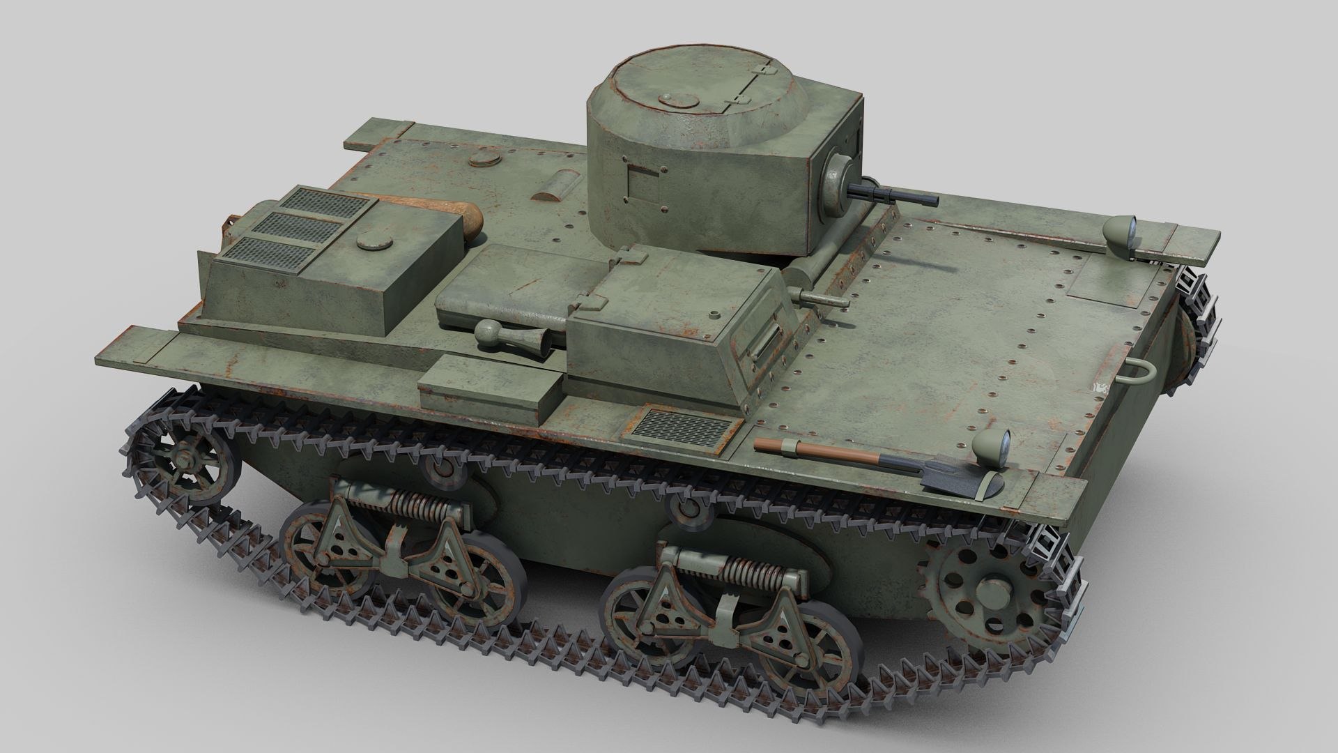 T38 Soviet Amphibious Tank Model - TurboSquid 2156520